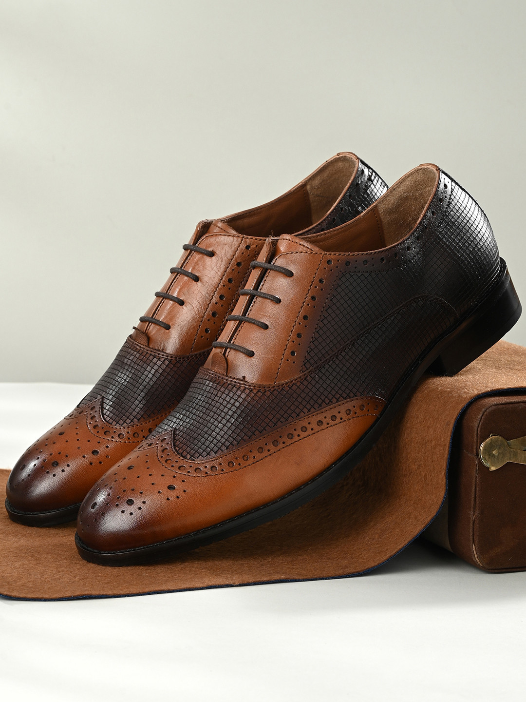 Buy House Of Pataudi Men Leather Formal Brogues Shoes - Formal Shoes ...