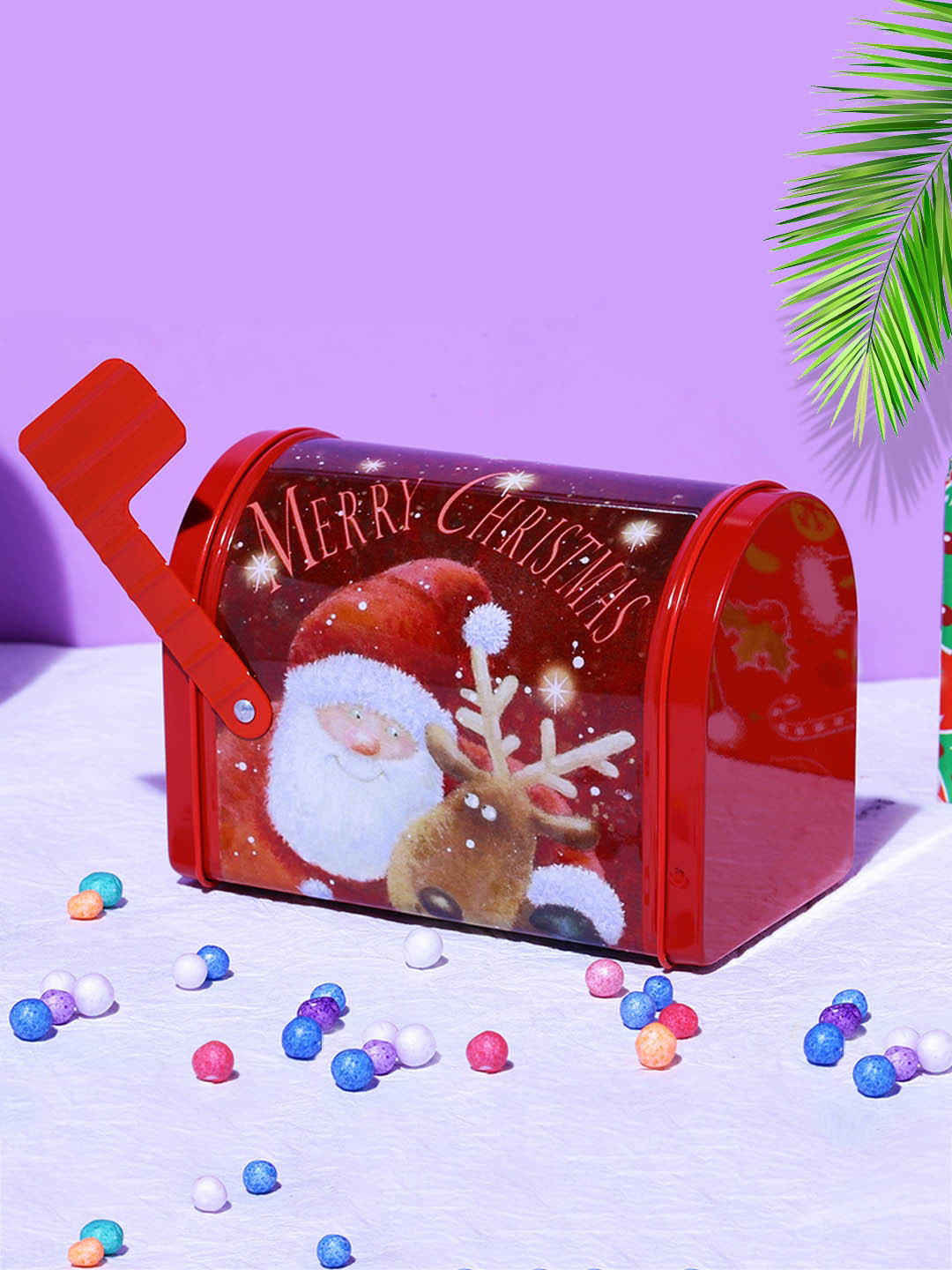 Buy A Vintage Affair Home Decor Red Printed Merry Christmas Mini Post ...