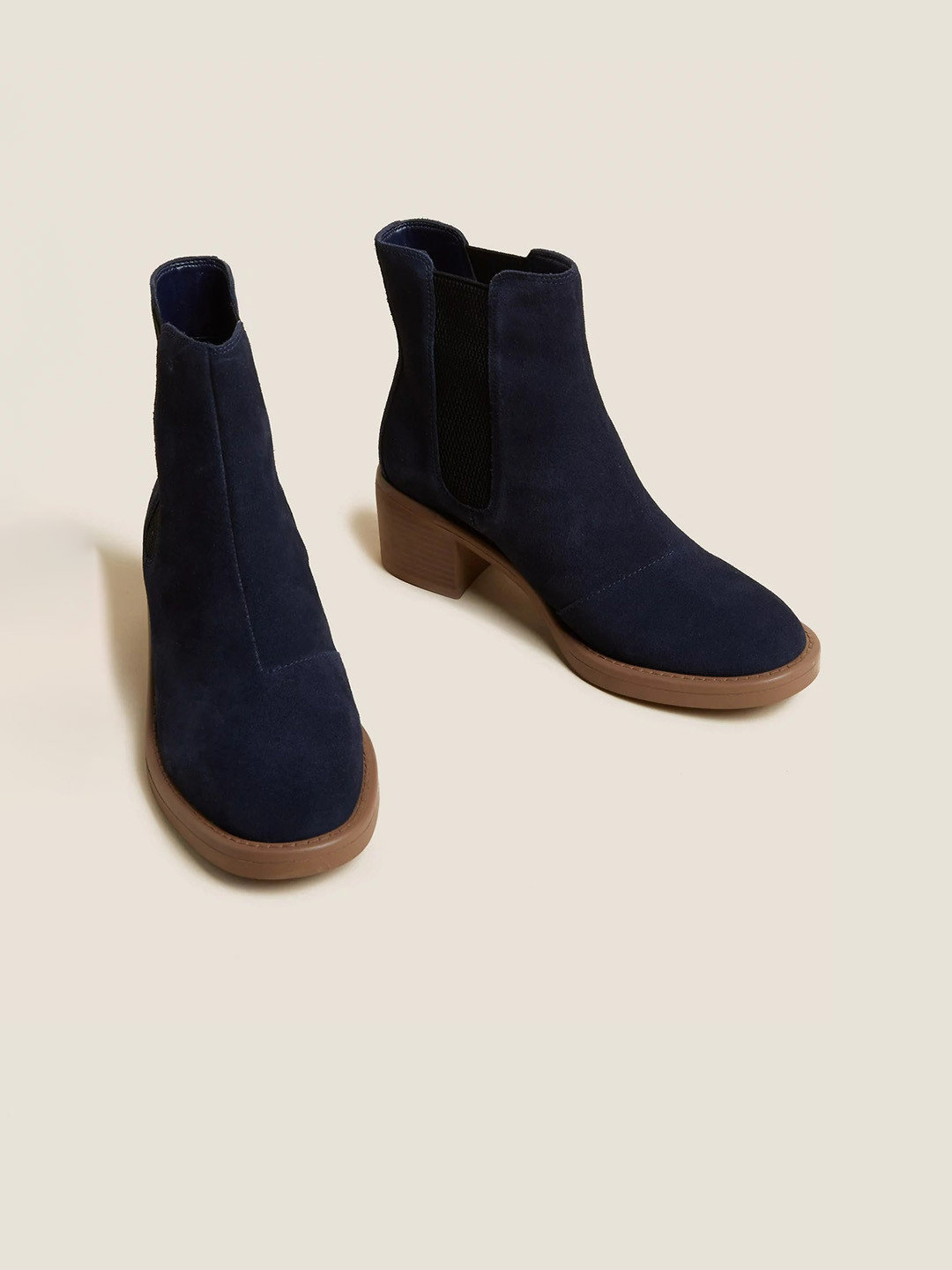 Buy Marks & Spencer Women Chelsea Boots With Block Heels - Boots for ...
