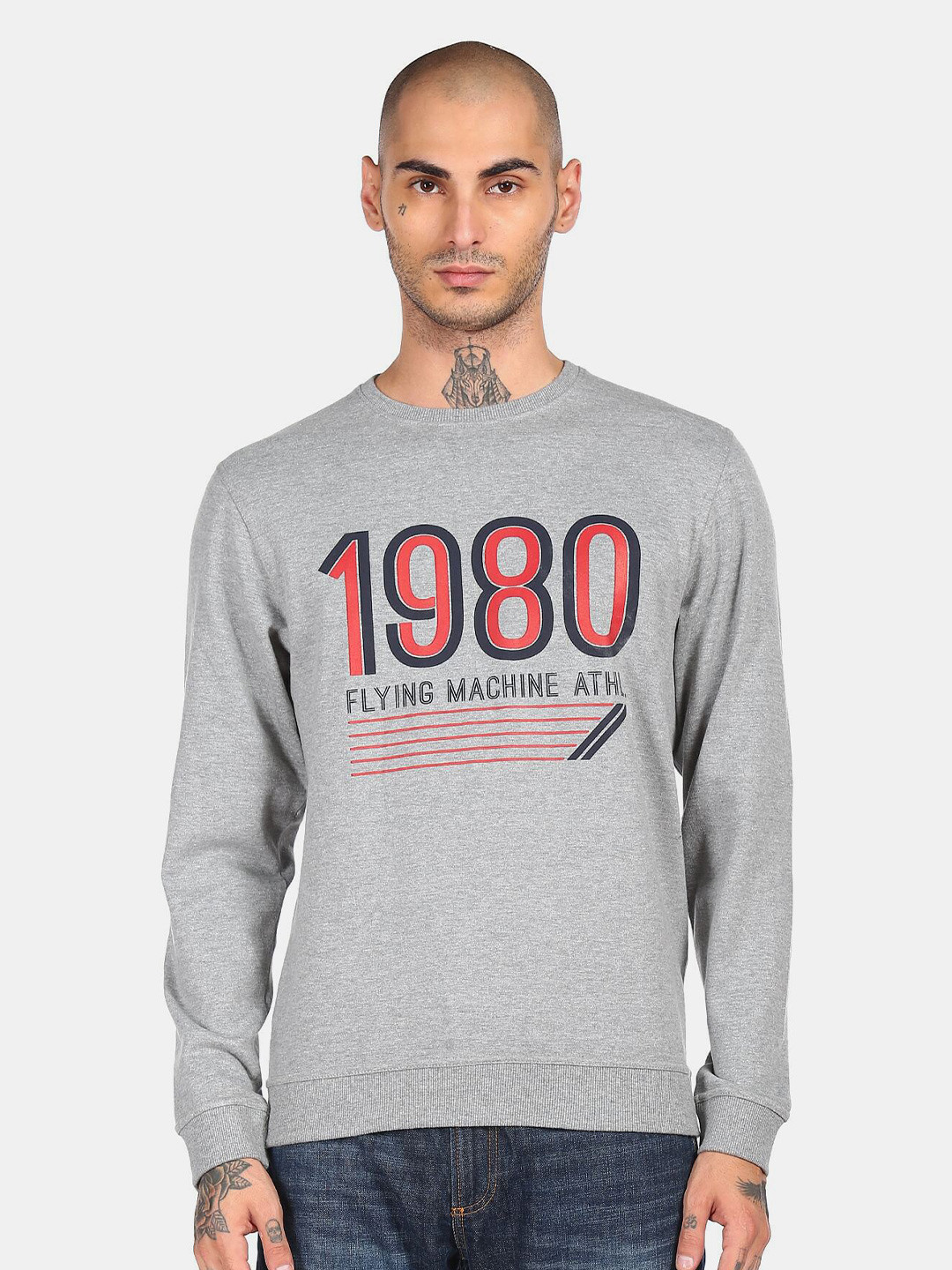 Buy Flying Machine Men Printed Sweatshirt - Sweatshirts for Men ...