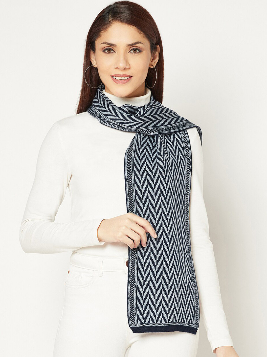 Buy Knitstudio Women Self Design Knitted Acrylic Muffler - Mufflers for ...