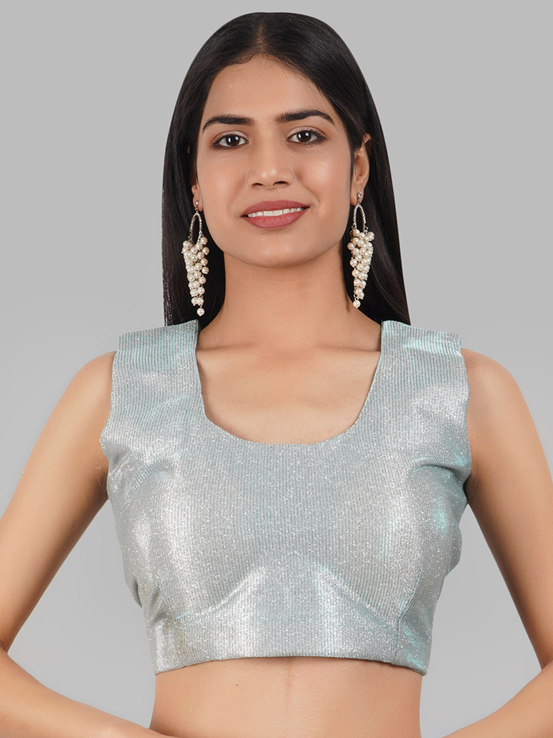 Buy Trendzmy Embellished Shimar Round Neck Saree Blouse - Saree Blouse ...