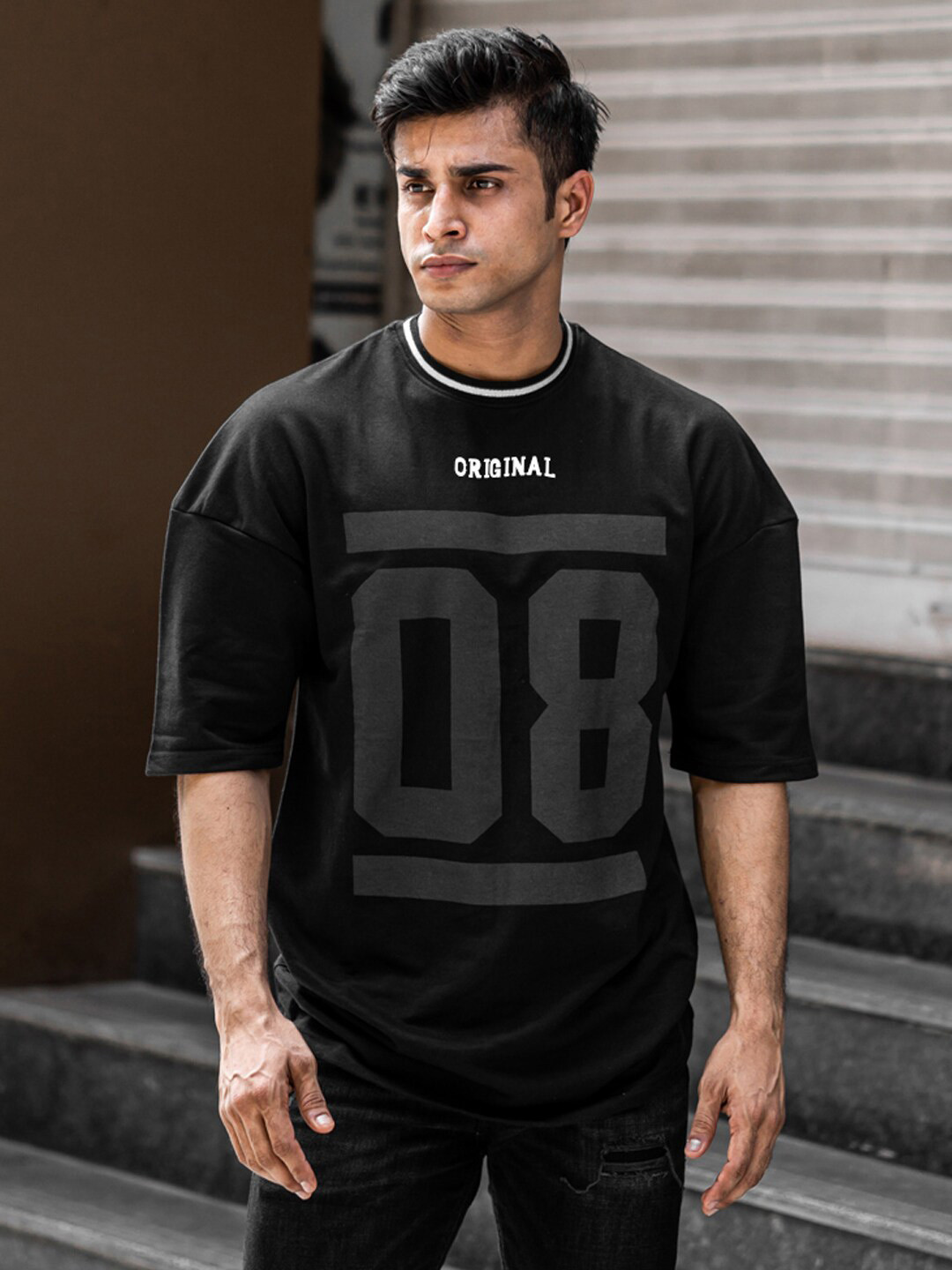 Buy Powerlook Men Typography Printed Drop Shoulder Sleeves T Shirt ...