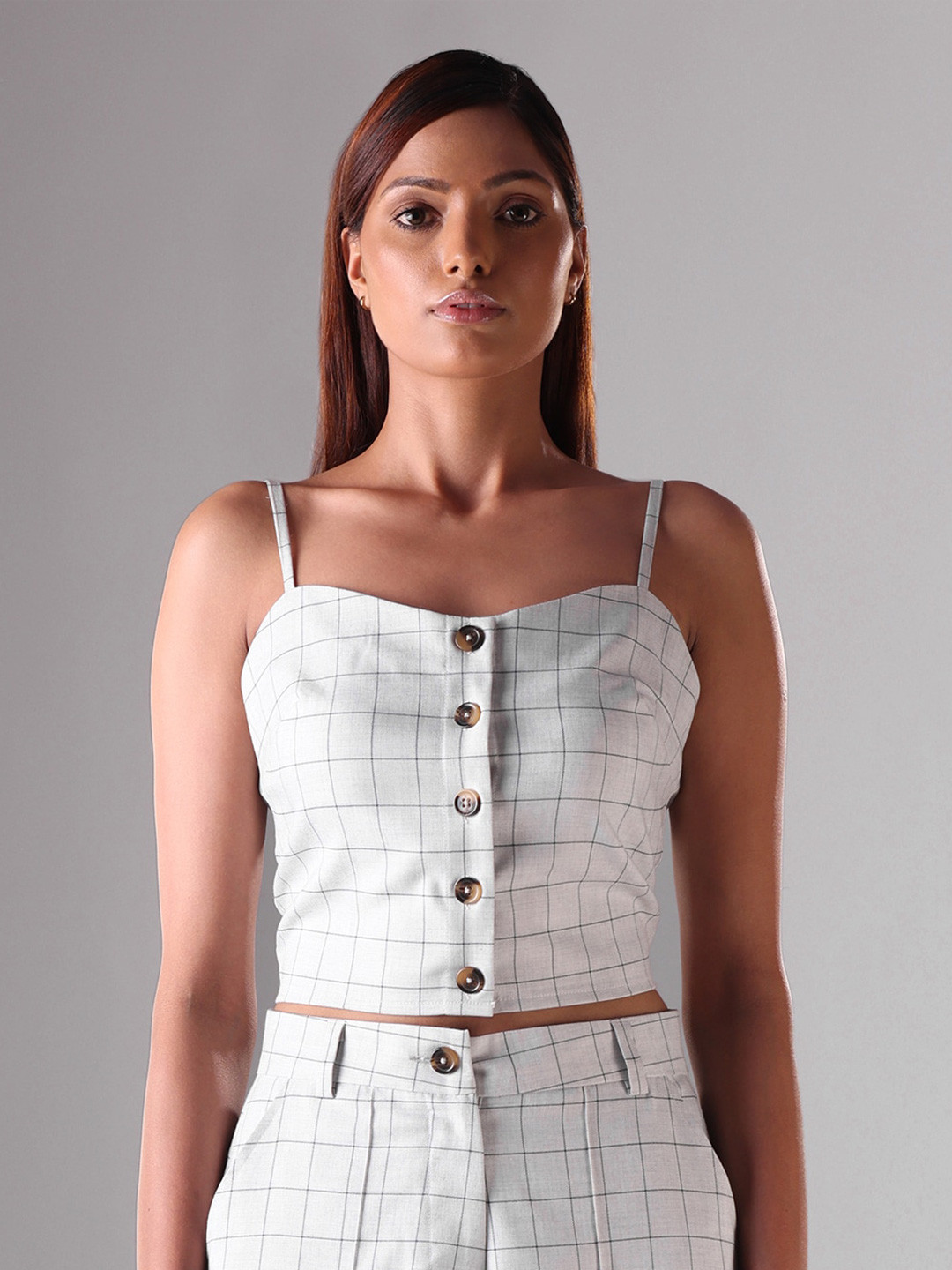 Buy KLAS NOBL Checked Crop Top - Tops for Women 21121488 | Myntra
