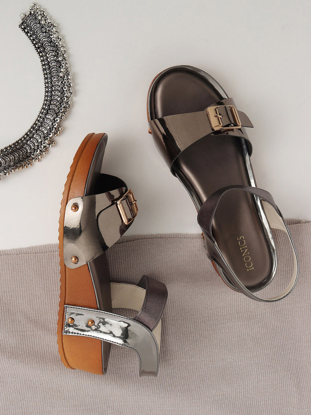 Buy ICONICS Women Comfort Heels With Buckles - Heels for Women 21124438 ...