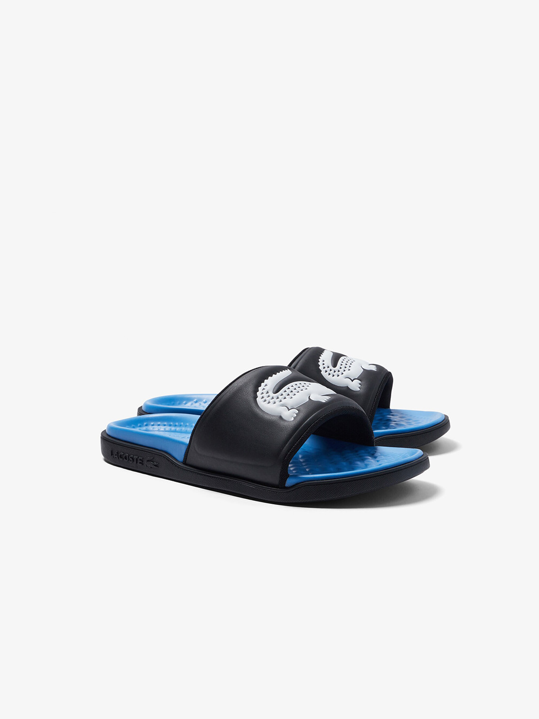 Buy Lacoste Men Croco Dualiste Synthetic Color Contrast Sliders - Flip ...