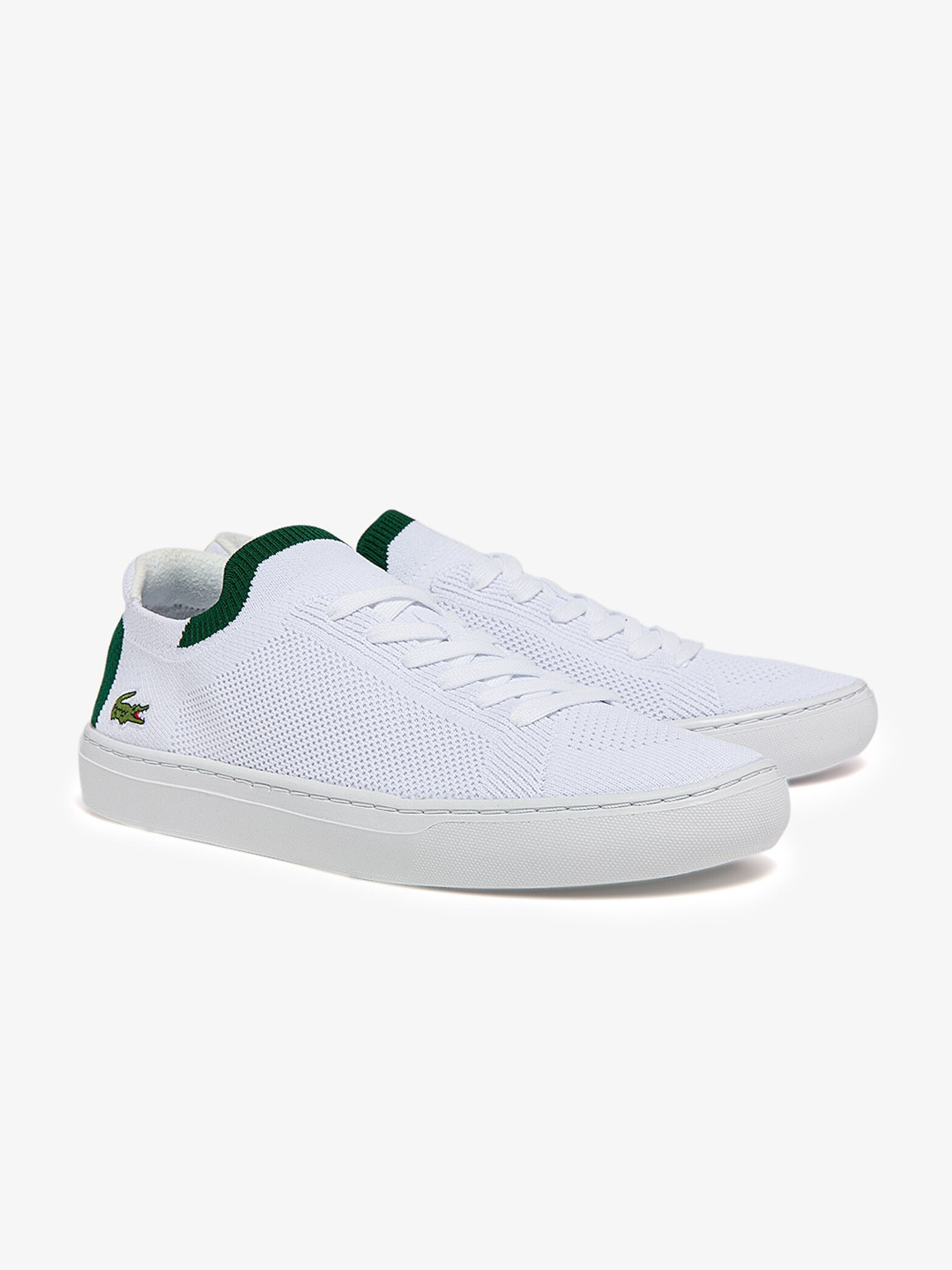 Buy Lacoste Men White Woven Design Sneakers - Casual Shoes for Men ...
