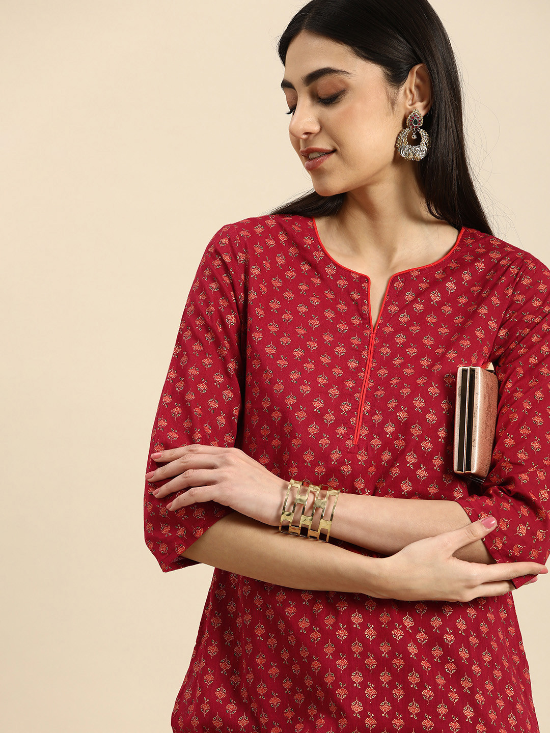 Buy Anouk Floral Printed Kurta - Kurtas for Women 21126968 | Myntra