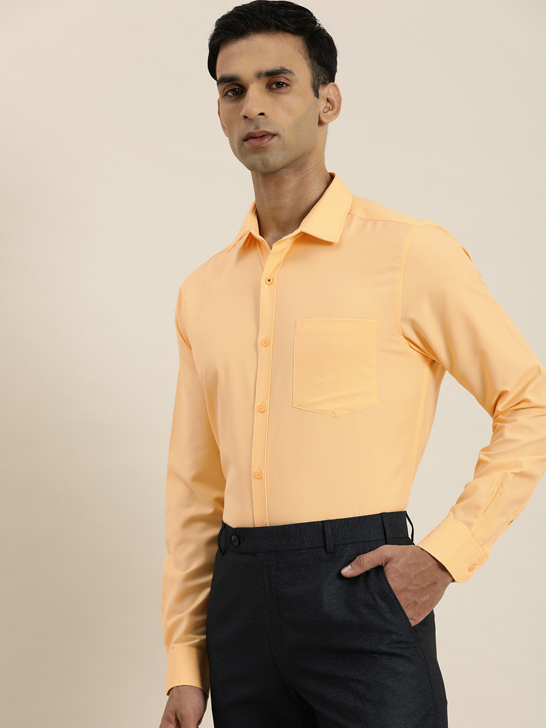 Buy INVICTUS Men Solid Slim Fit Semiformal Shirt - Shirts for Men ...