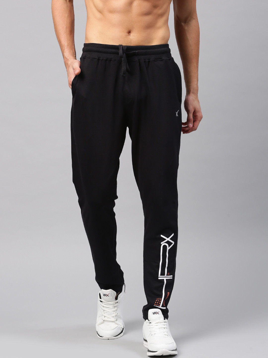 Buy HRX By Hrithik Roshan Black Track Pants - Track Pants for Men ...