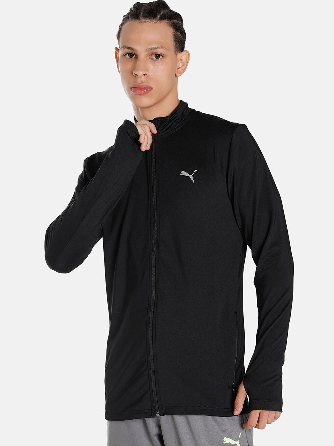 Buy Puma Men Active Poly Full Zip Slim Fit Sporty Jacket - Jackets for ...