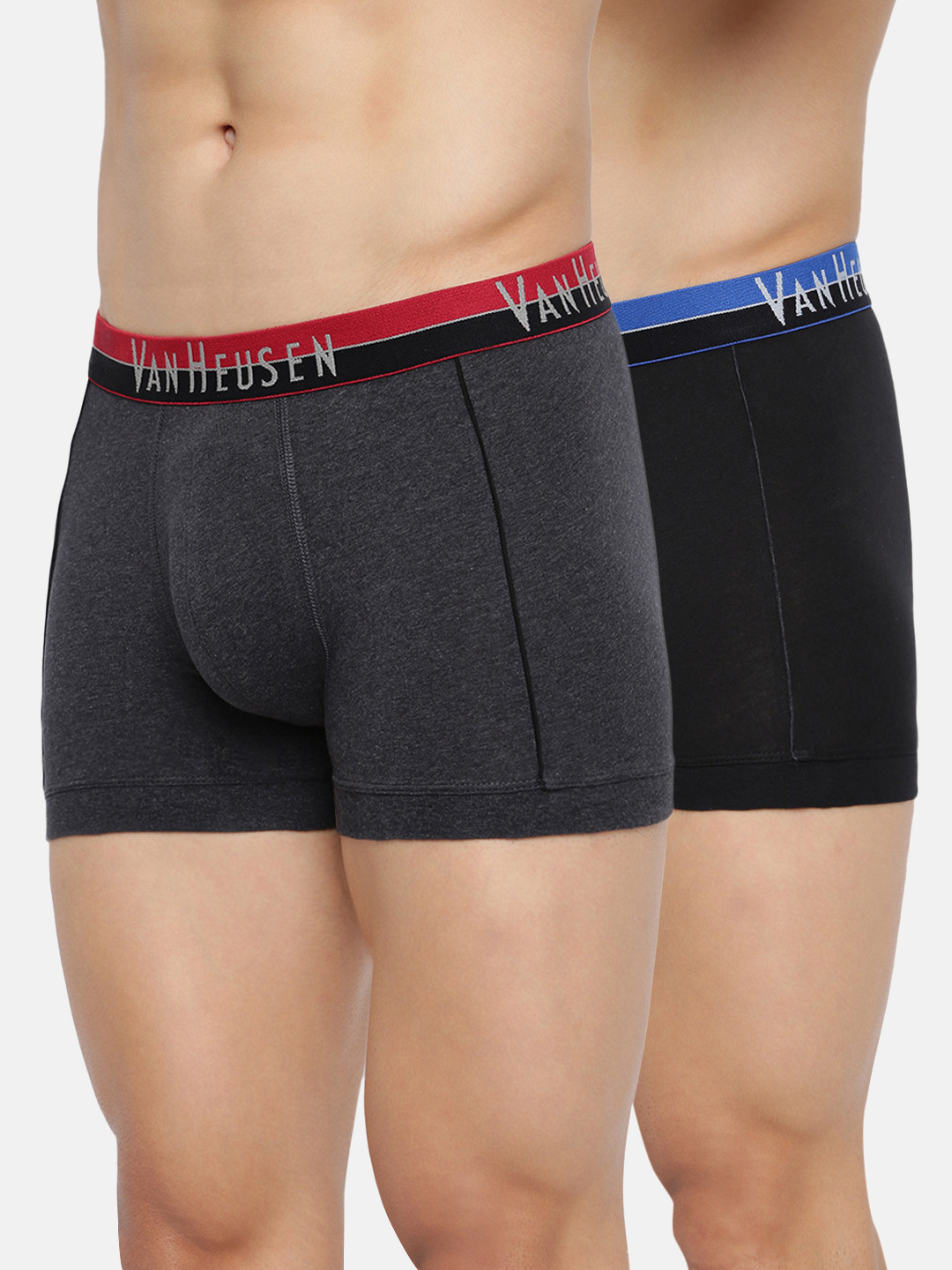 Buy Van Heusen Innerwear Men Pack Of 2 Solid Anti Bacterial Colour ...