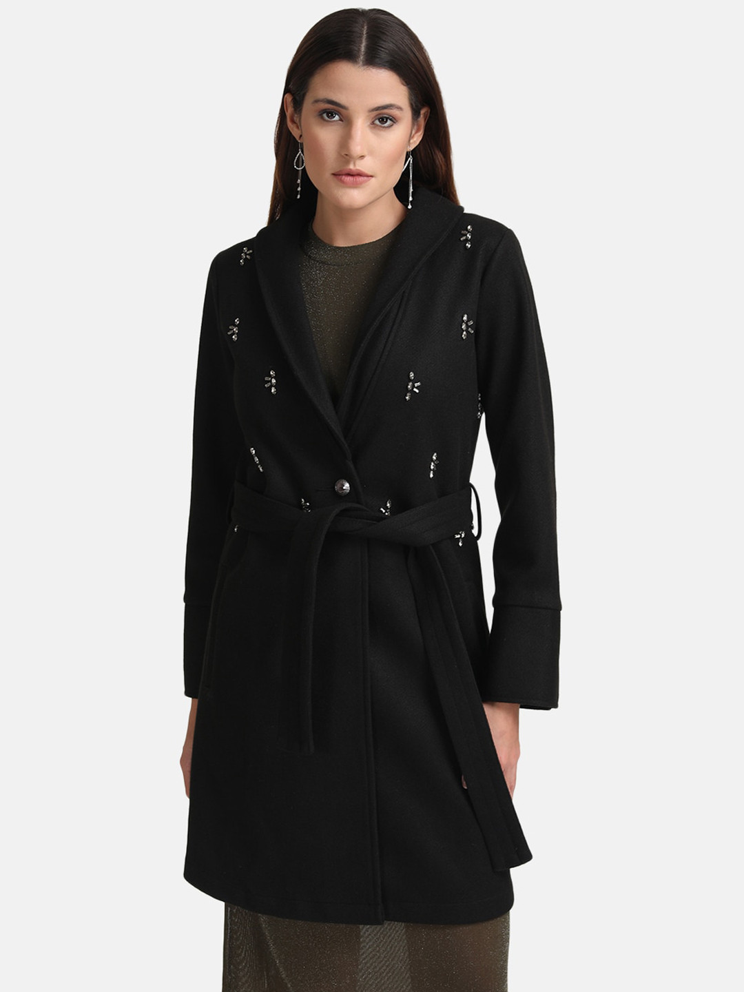 Buy Kazo Women Hand Embellished Overcoat - Coats for Women 21136148 ...