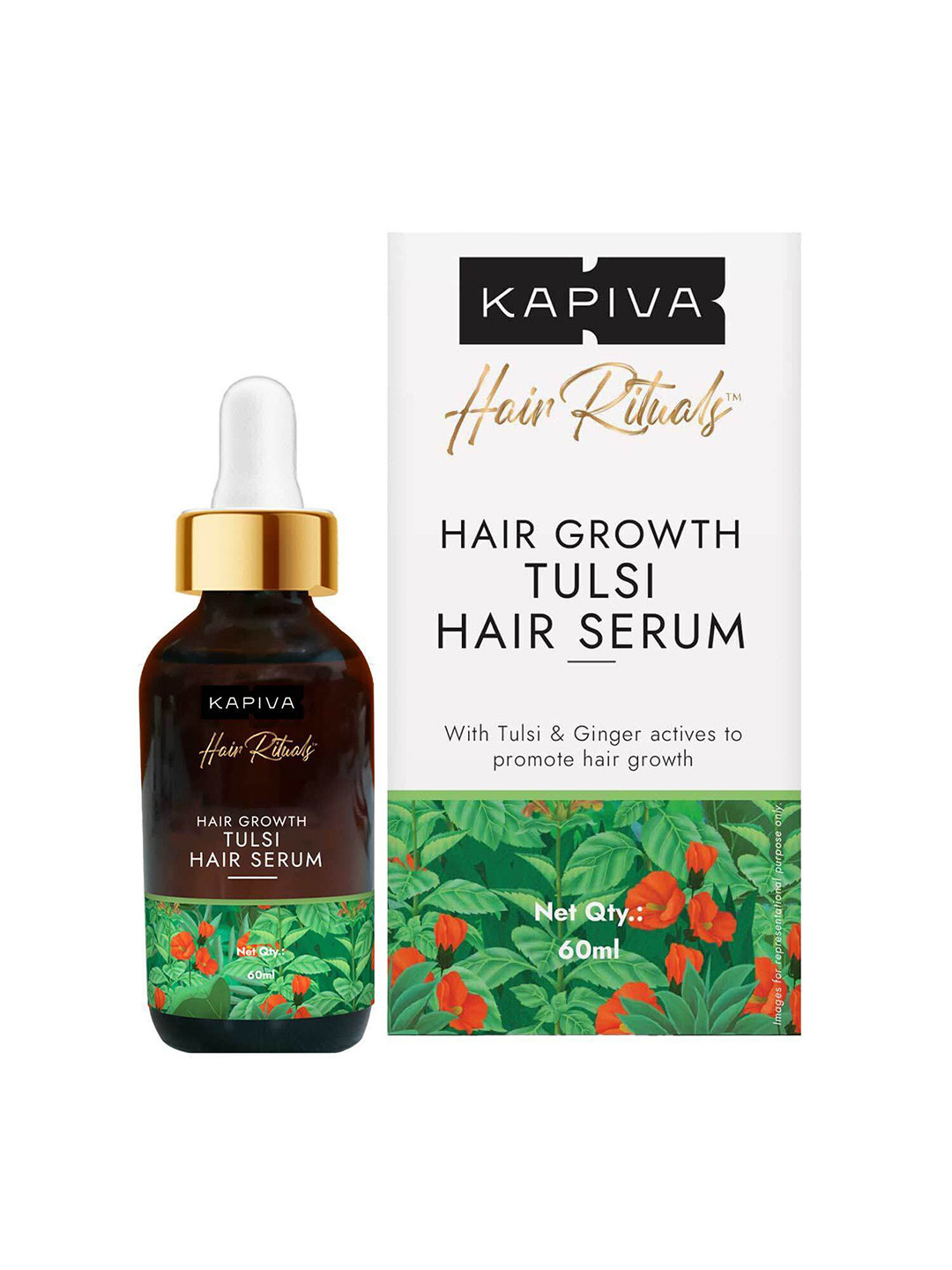 Buy Kapiva Tulsi Hair Growth Serum 60 Ml - Hair Serum for Unisex ...