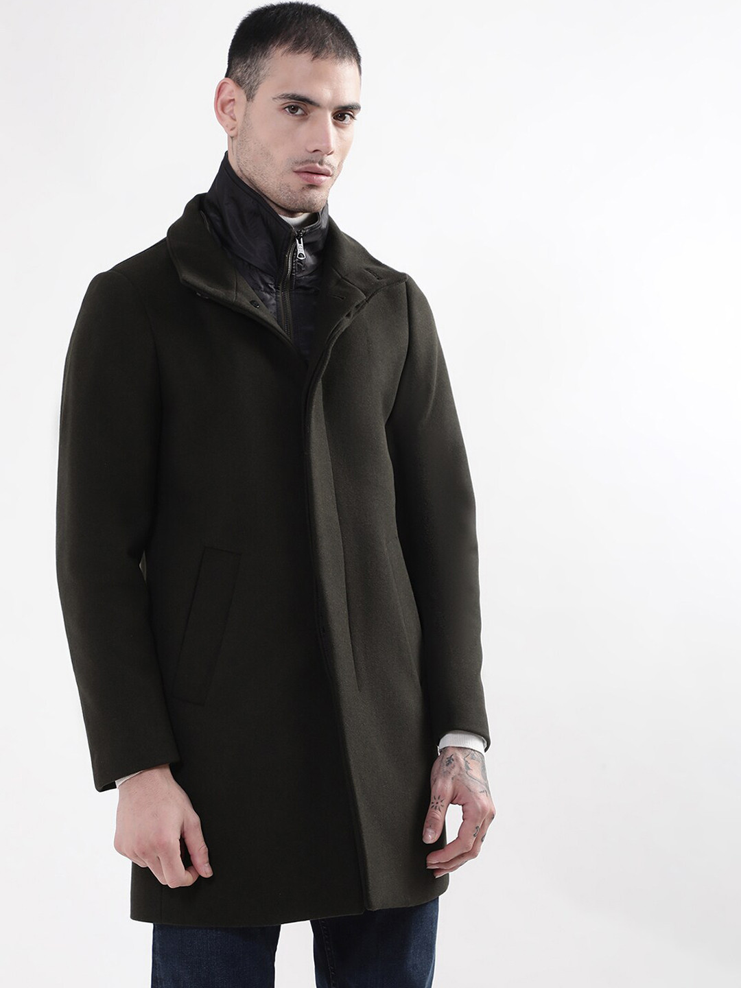 Buy Matinique Men Woolen Regular Fit Overcoat - Coats for Men 21144552 ...