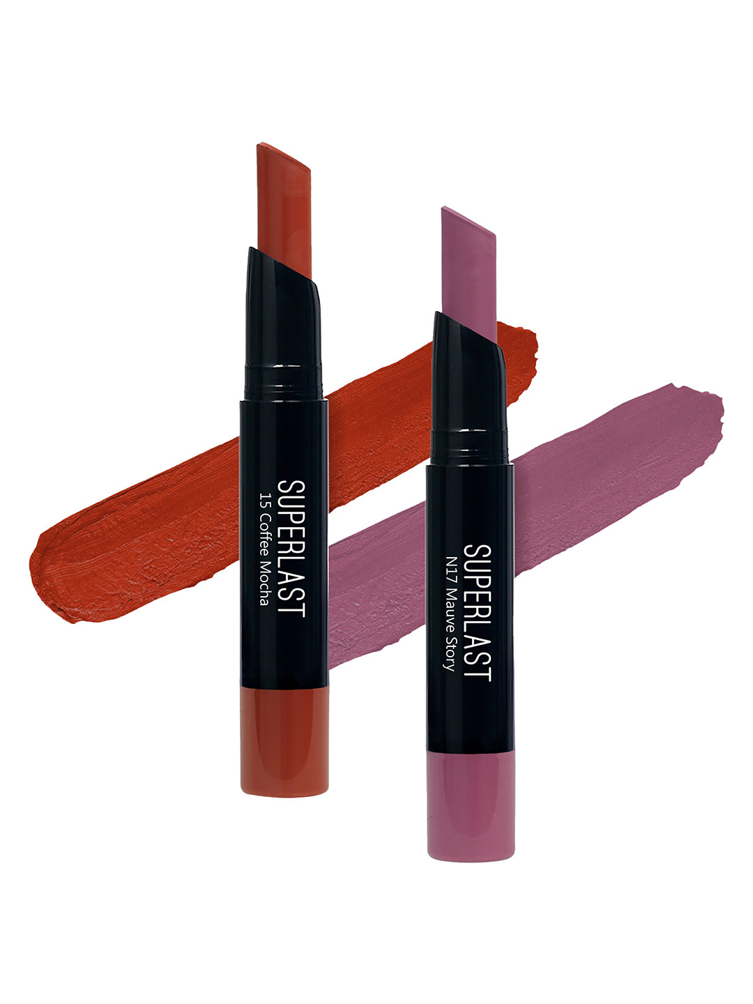 Buy ME ON Set Of 2 Superlast Matte Lipstick Shade 15 & 17 - Lipstick ...