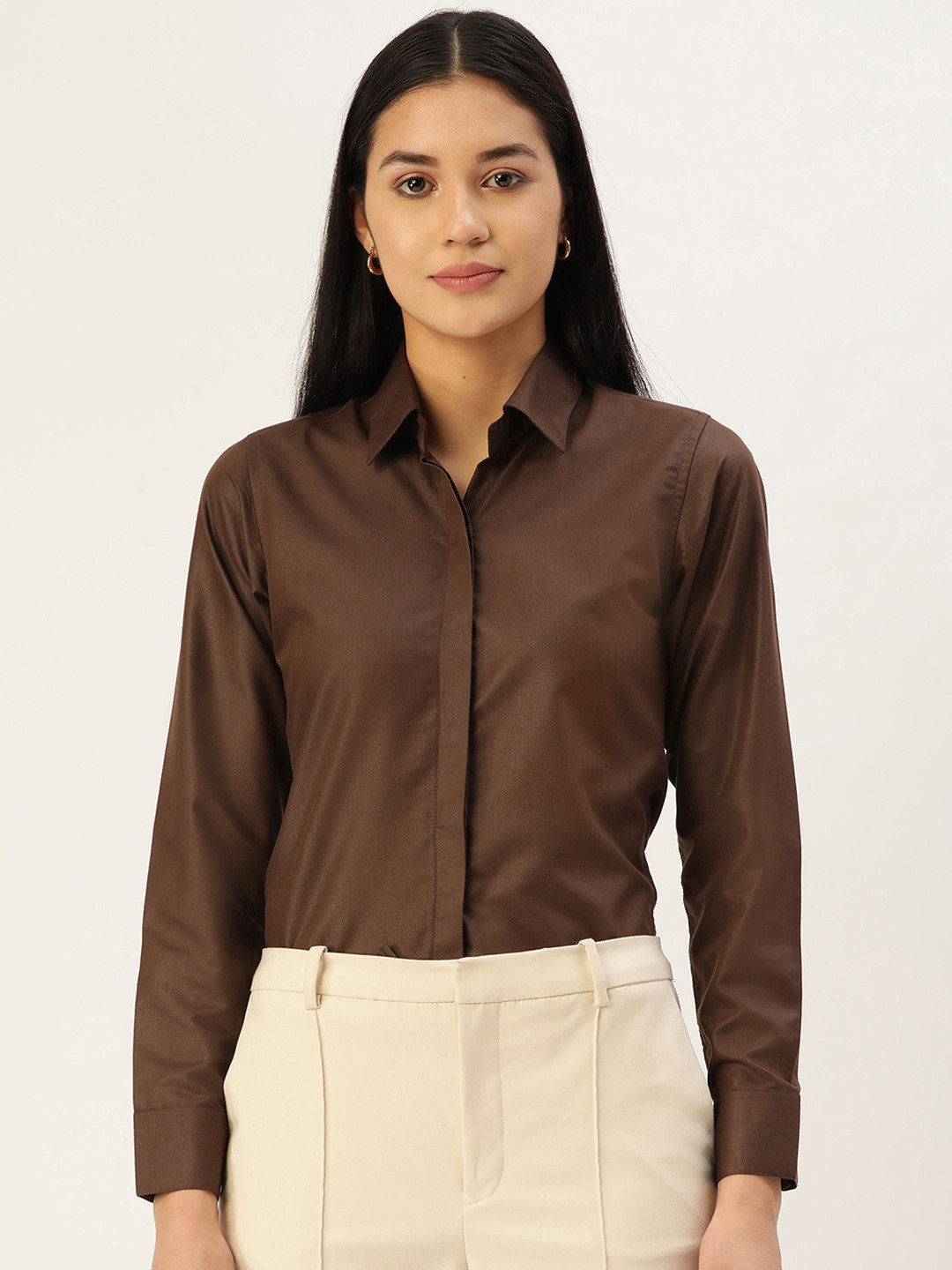 Buy JAINISH Coffee Shirt Style Top - Tops for Women 21148238 | Myntra