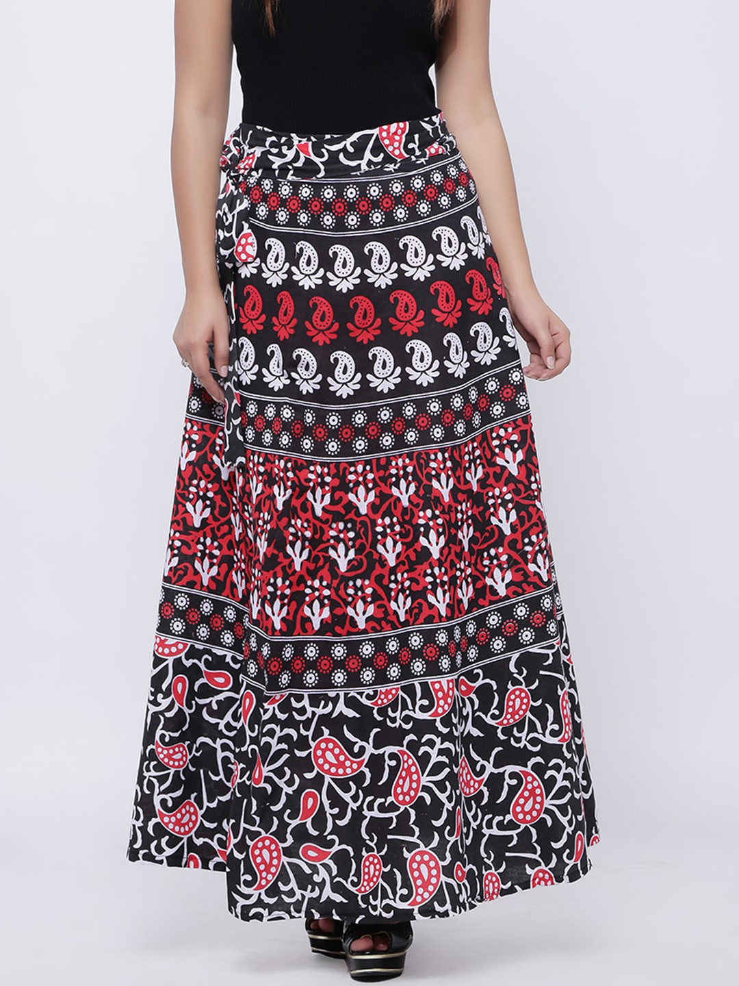 Buy SOUNDARYA Printed Wrap Around Maxi Skirt - Skirts for Women ...