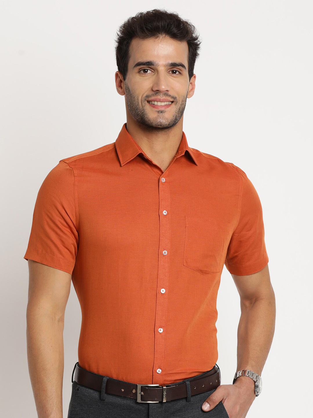Buy Turtle Men Rust Formal Shirt - Shirts for Men 21152036 | Myntra