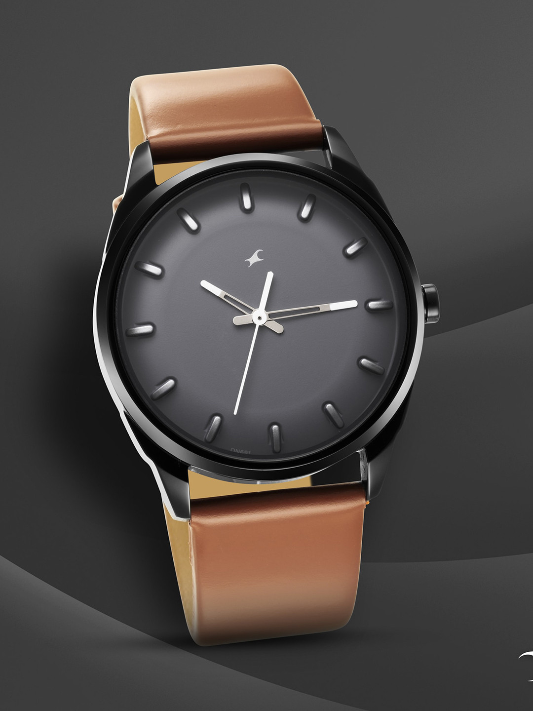 Buy Fastrack Men Brass Dial & Leather Straps Analogue Watch 3273NL02 ...