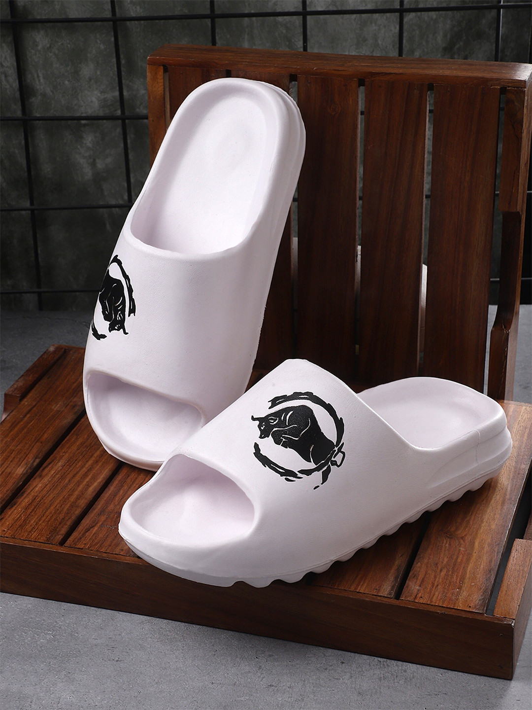 Buy Pampy Angel Men Printed Rubber Sliders - Flip Flops for Men ...