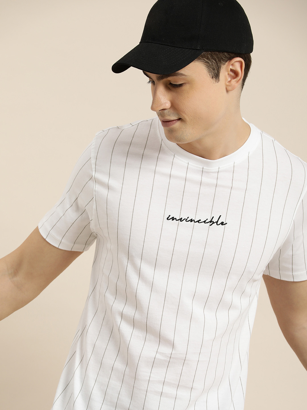 Buy INVICTUS Striped Pure Cotton T Shirt - Tshirts for Men 21185132 ...