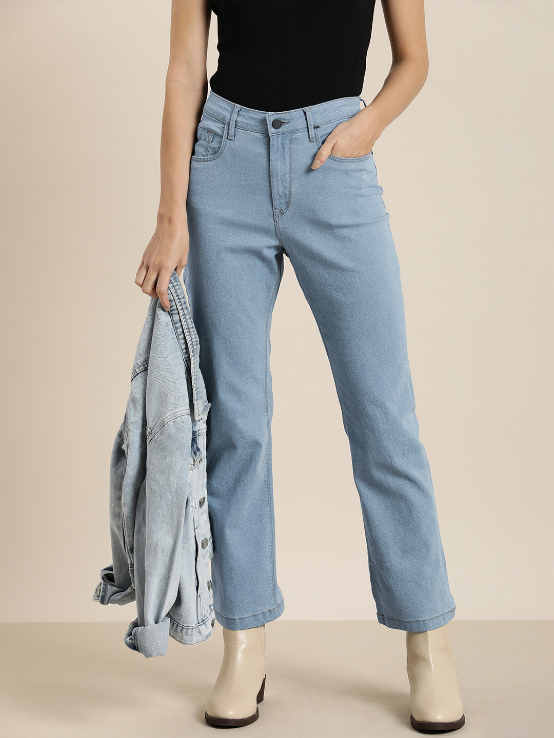 Buy Moda Rapido Women Straight Fit High Rise Stretchable Jeans - Jeans ...