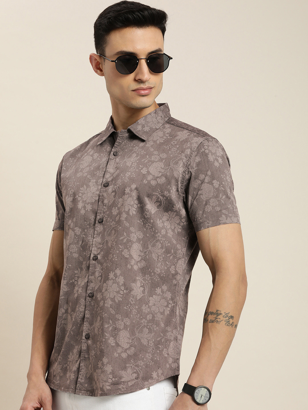 Buy Moda Rapido Men Slim Fit Floral Printed Casual Shirt - Shirts for ...