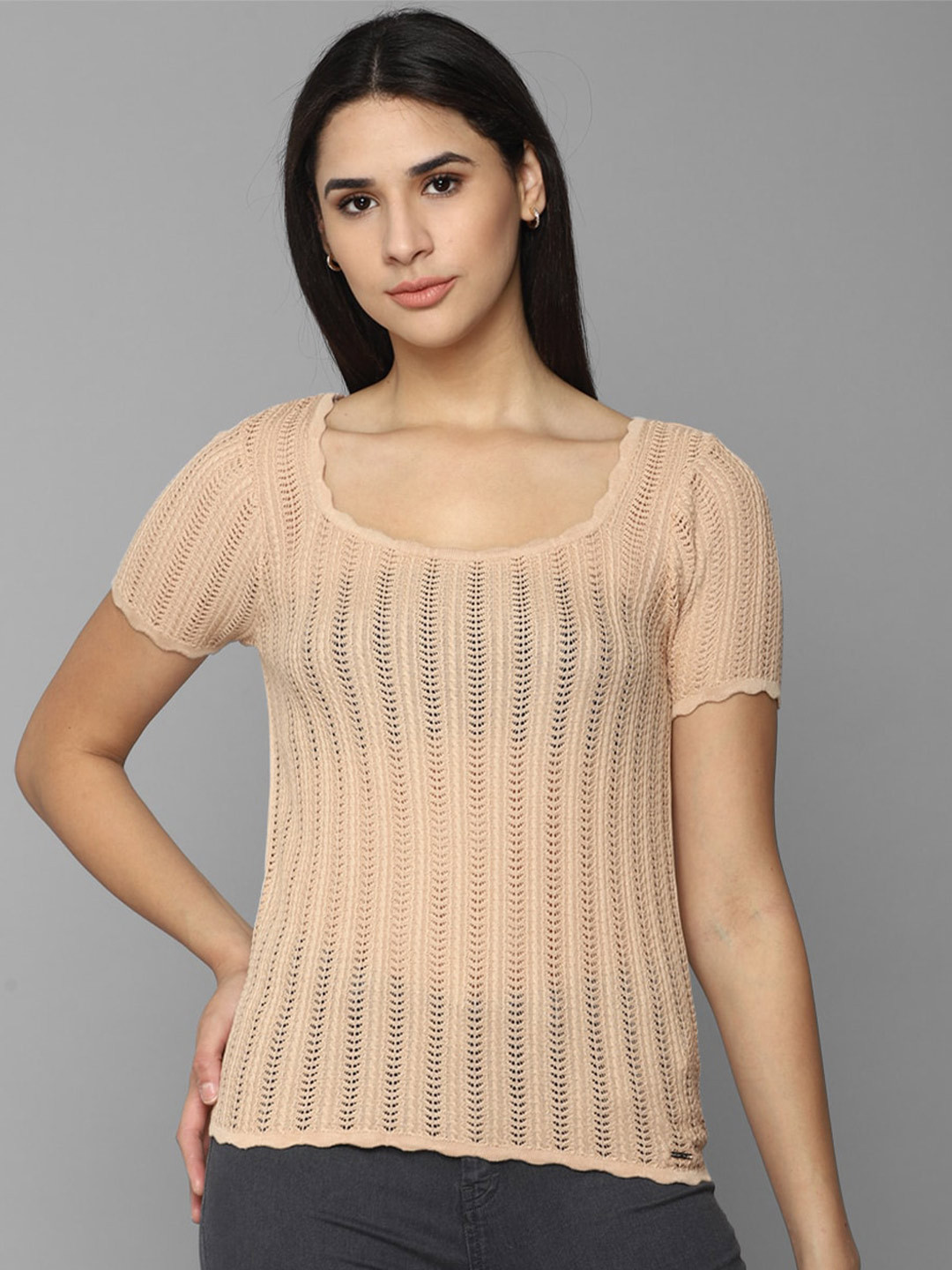 Buy Allen Solly Woman Self Design Top - Tops for Women 21187706 | Myntra