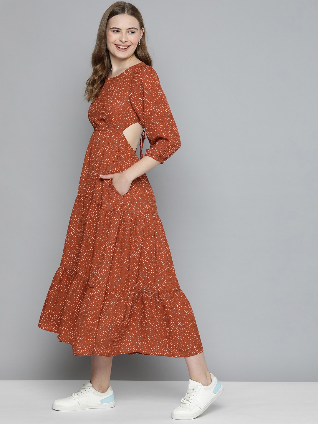 Buy Mast And Harbour Rust Orange 90s Hollaback Cutout Course Empire