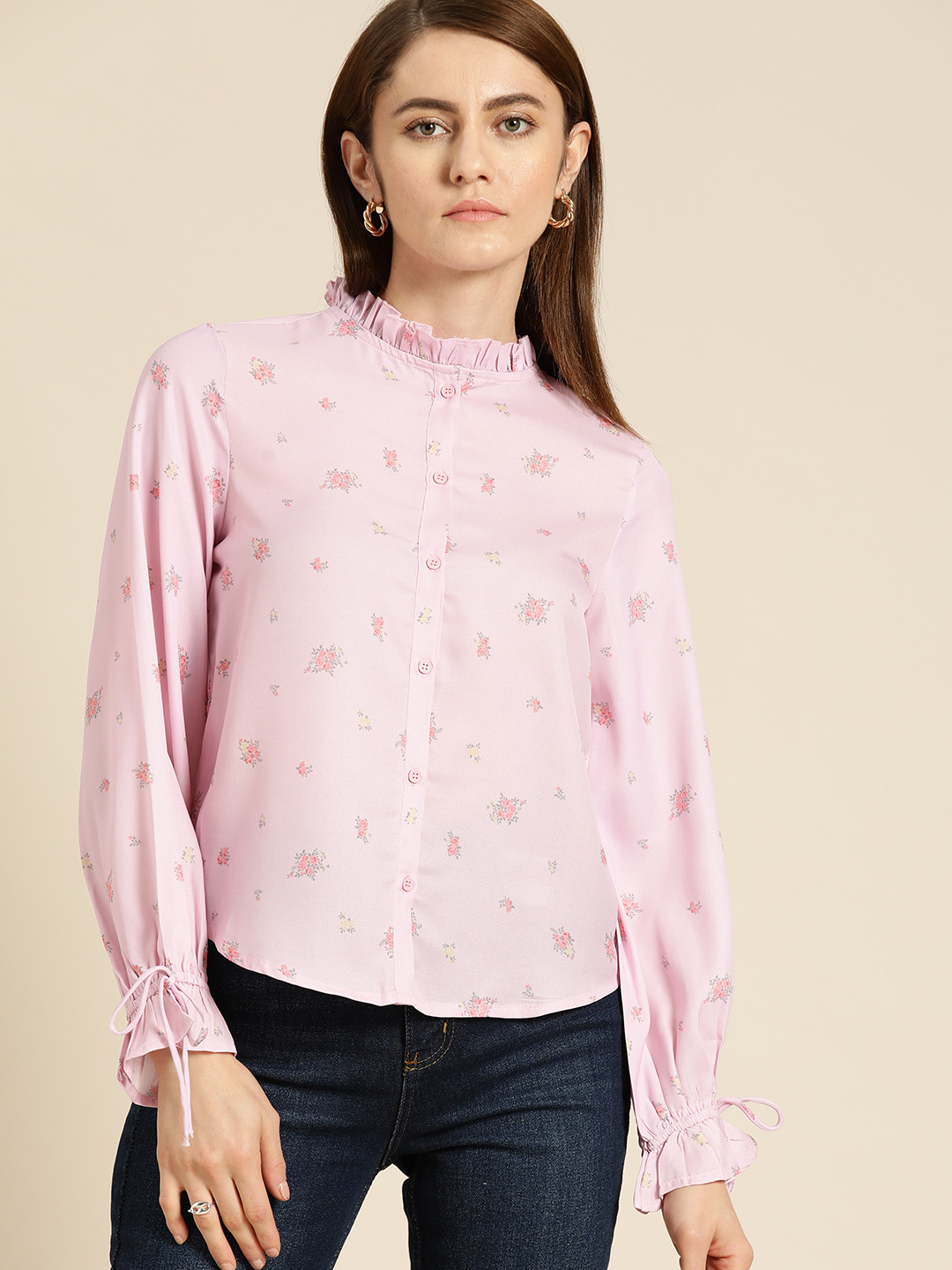 Buy Her By Invictus Valentine Special Floral Printed Casual Shirt ...