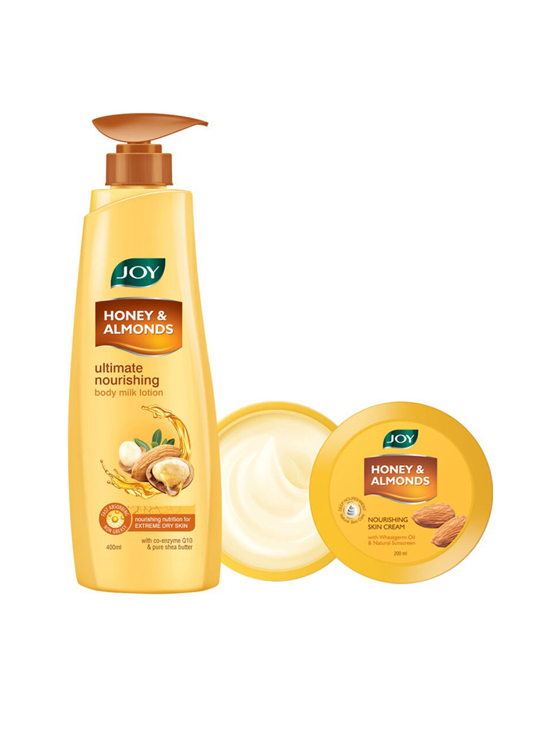 Buy JOY Signature Honey Almonds Body Milk Lotion & Cream Combo 400ml ...