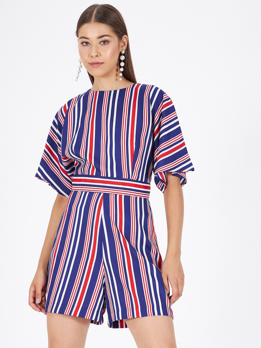 Buy Kibo Striped Printed Jumpsuit - Jumpsuit for Women 21191456 | Myntra