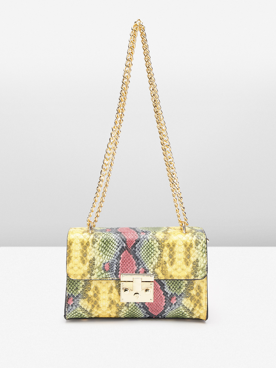 Buy Lino Perros Snake Skin Textured Structured Sling Bag - Handbags for ...