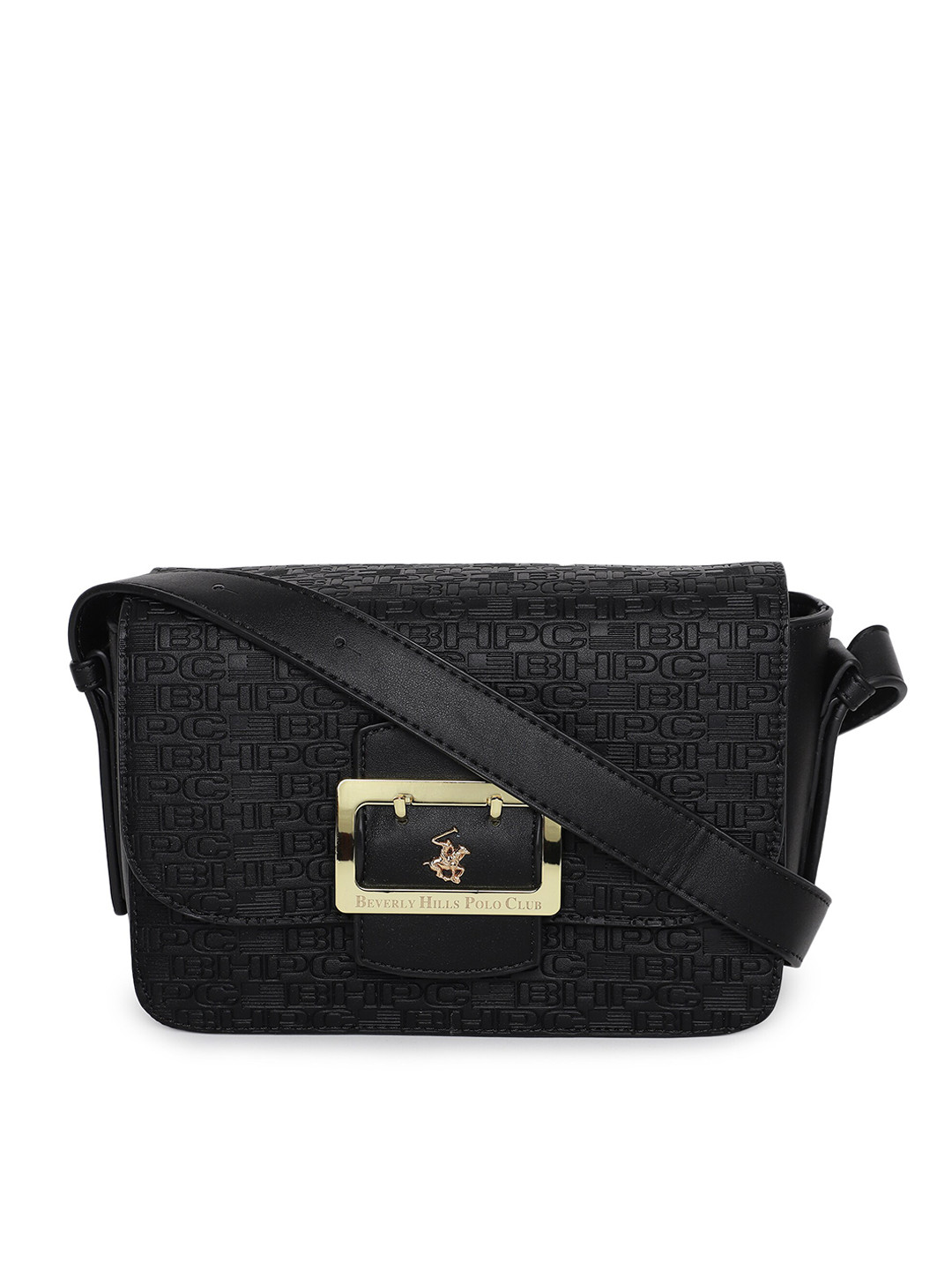 Buy Beverly Hills Polo Club Textured Sling Bag With Flap Closure ...