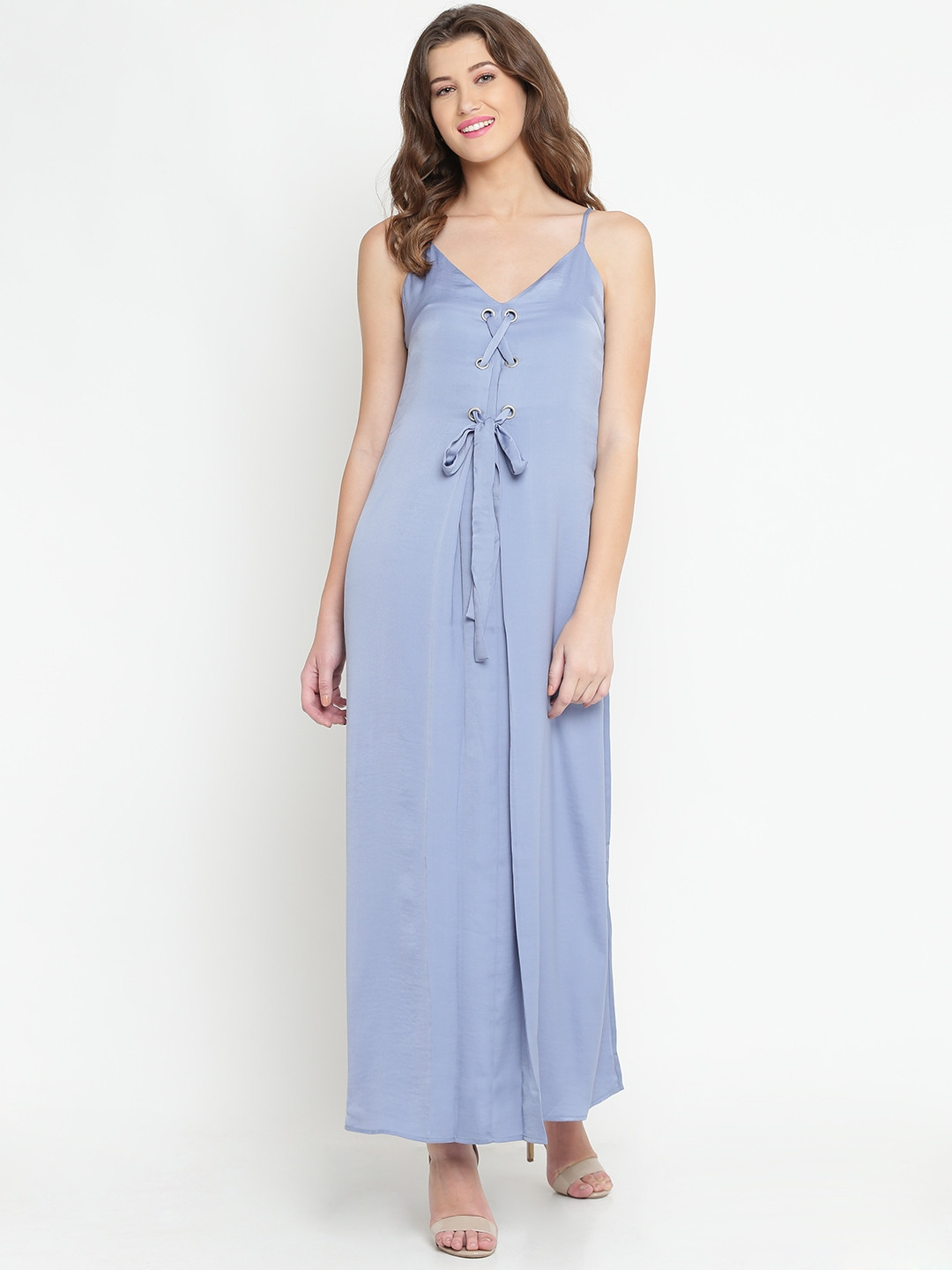 Buy FOREVER 21 Women Blue Solid Maxi Dress - Dresses for Women 2119329 ...