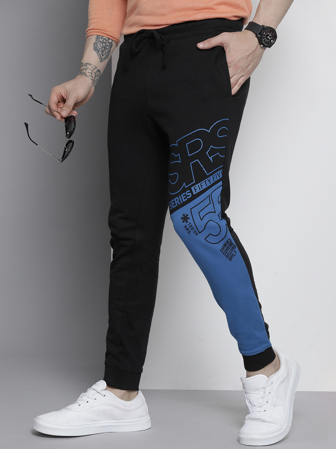 Buy The Indian Garage Co Men Typography Slim Fit Joggers - Track Pants ...