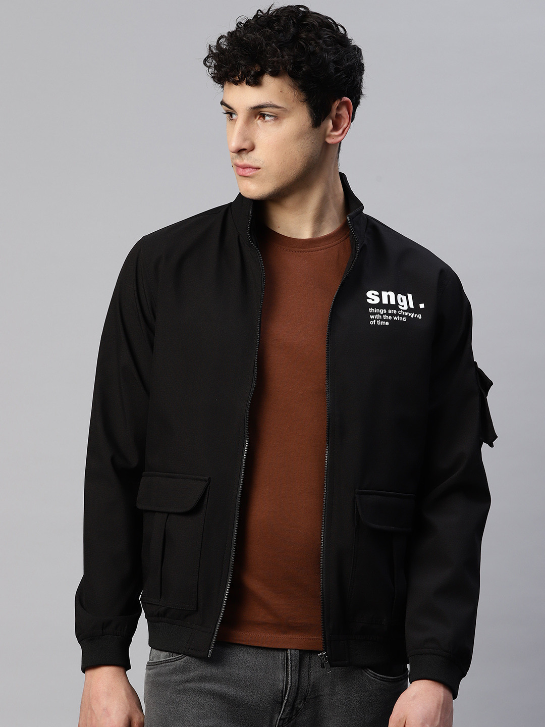 Buy Pierre Carlo Men Typography Printed Sporty Jacket - Jackets for Men ...