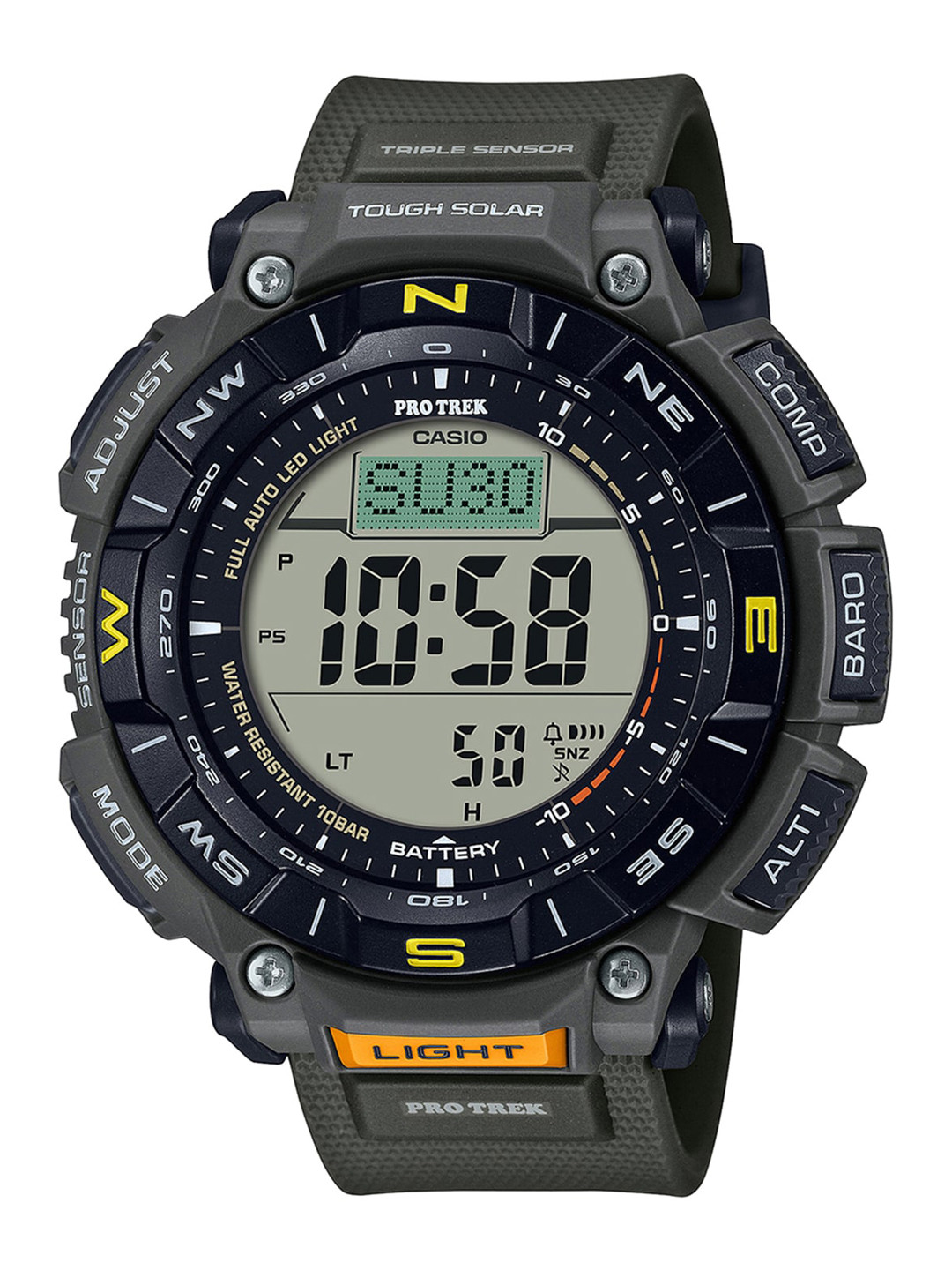Buy CASIO Men Grey Dial & Grey Straps Digital Solar Powered Watch ...