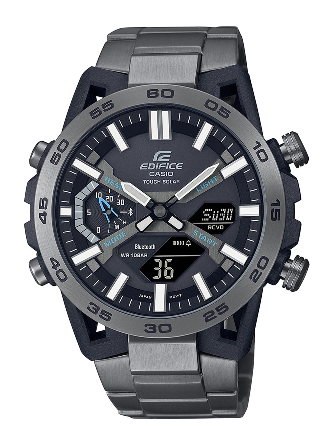 Buy CASIO Men EDifice ECB 2000DC 1ADF Black Ana Digi Dial Gray ...