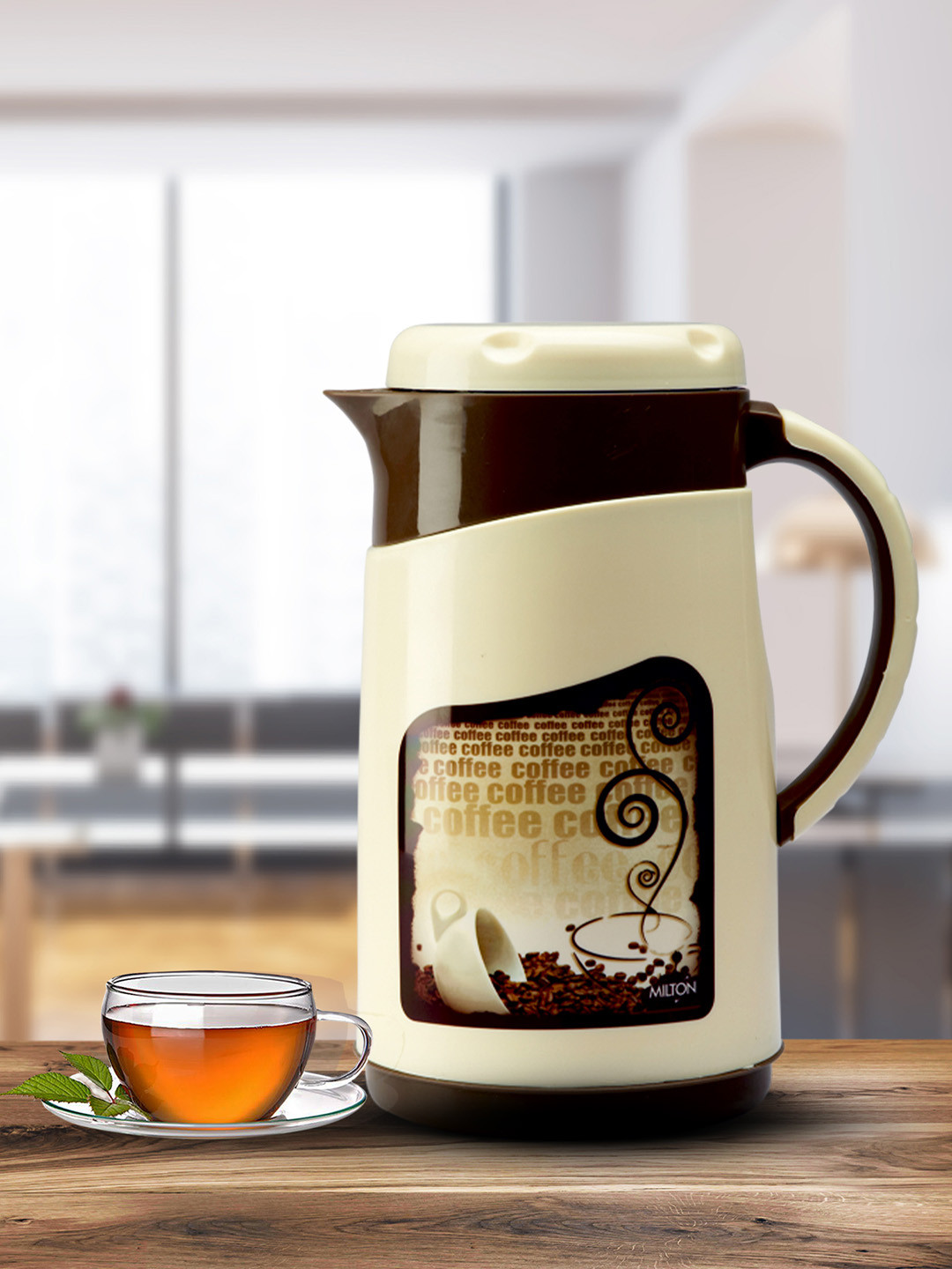 Buy Milton Viva Tuff 1000 Brown Printed Insulated Inner Stainless Steel ...