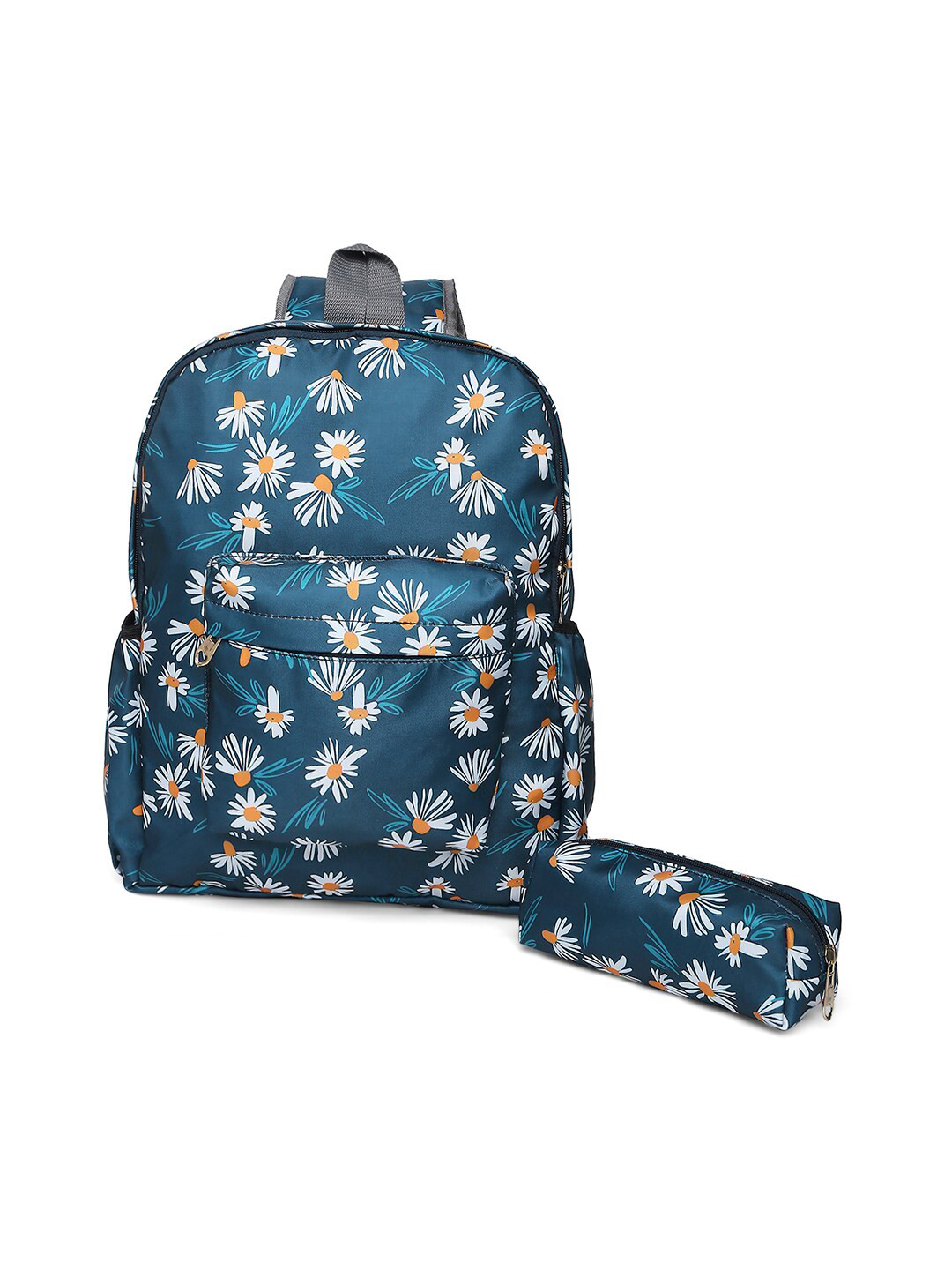 Buy CRAYTON Women Blue & White Backpack With Compression Straps ...