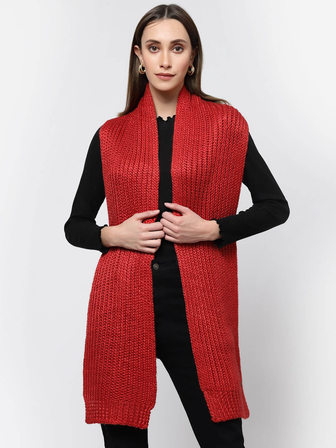 Buy 513 Women Cable Knitted Acrylic Muffler - Mufflers for Women ...