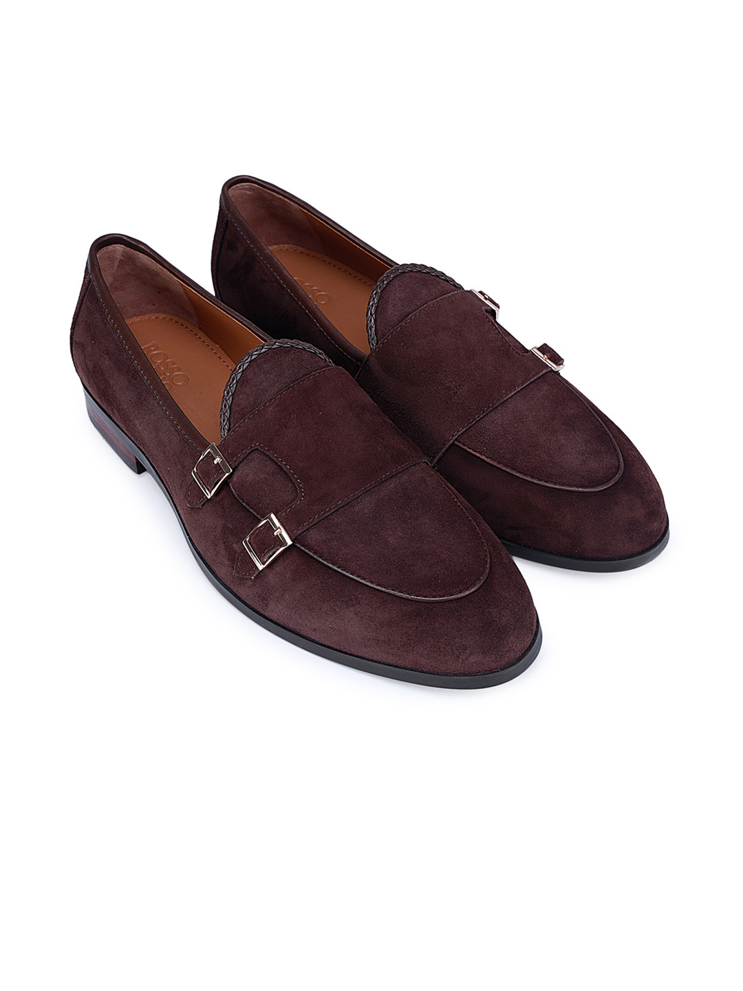 Buy ROSSO BRUNELLO Men Leather Formal Monk Shoes - Formal Shoes for Men ...
