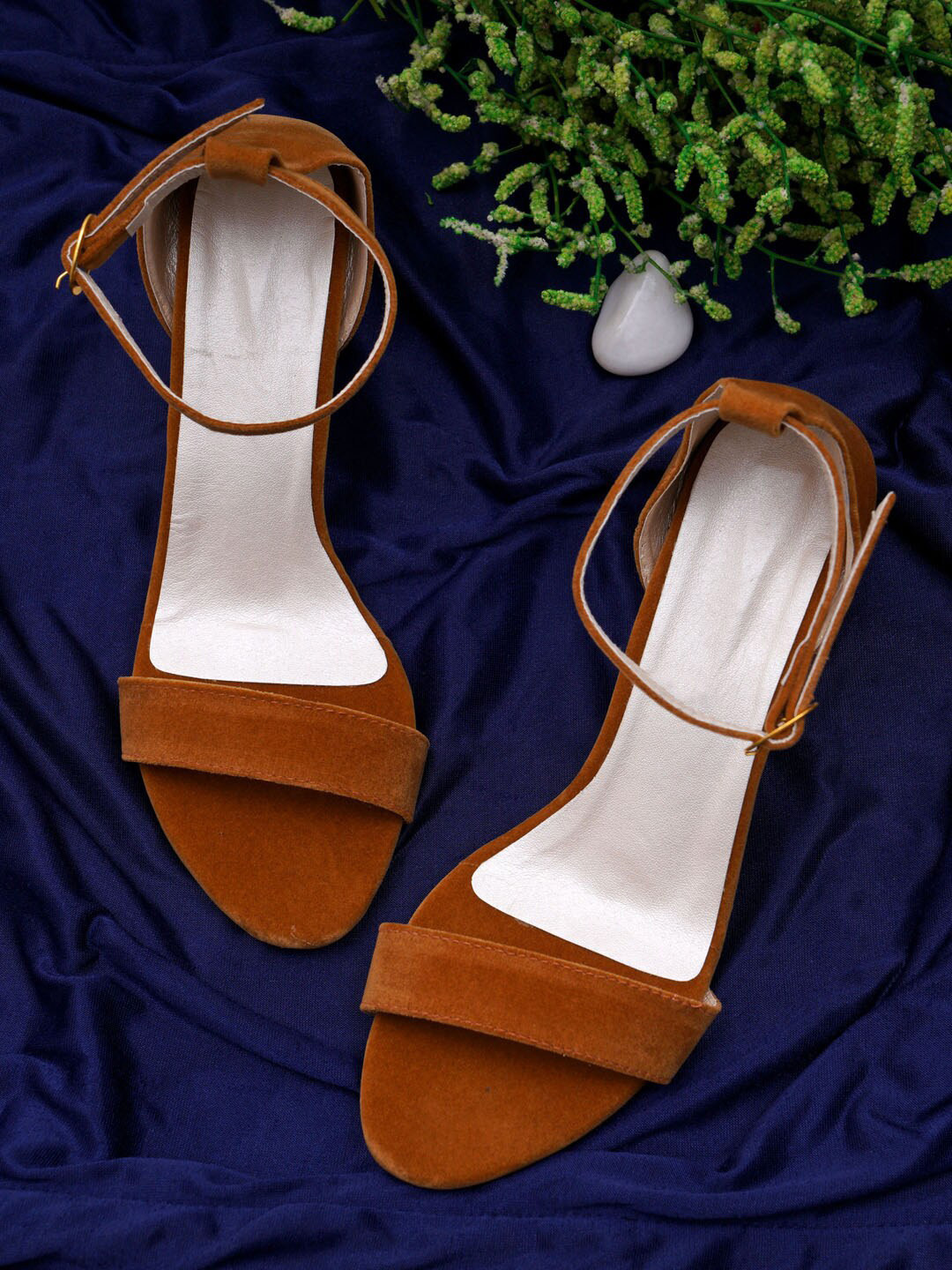 Buy Misto Textured Suede Block Heels With Buckles - Heels for Women ...