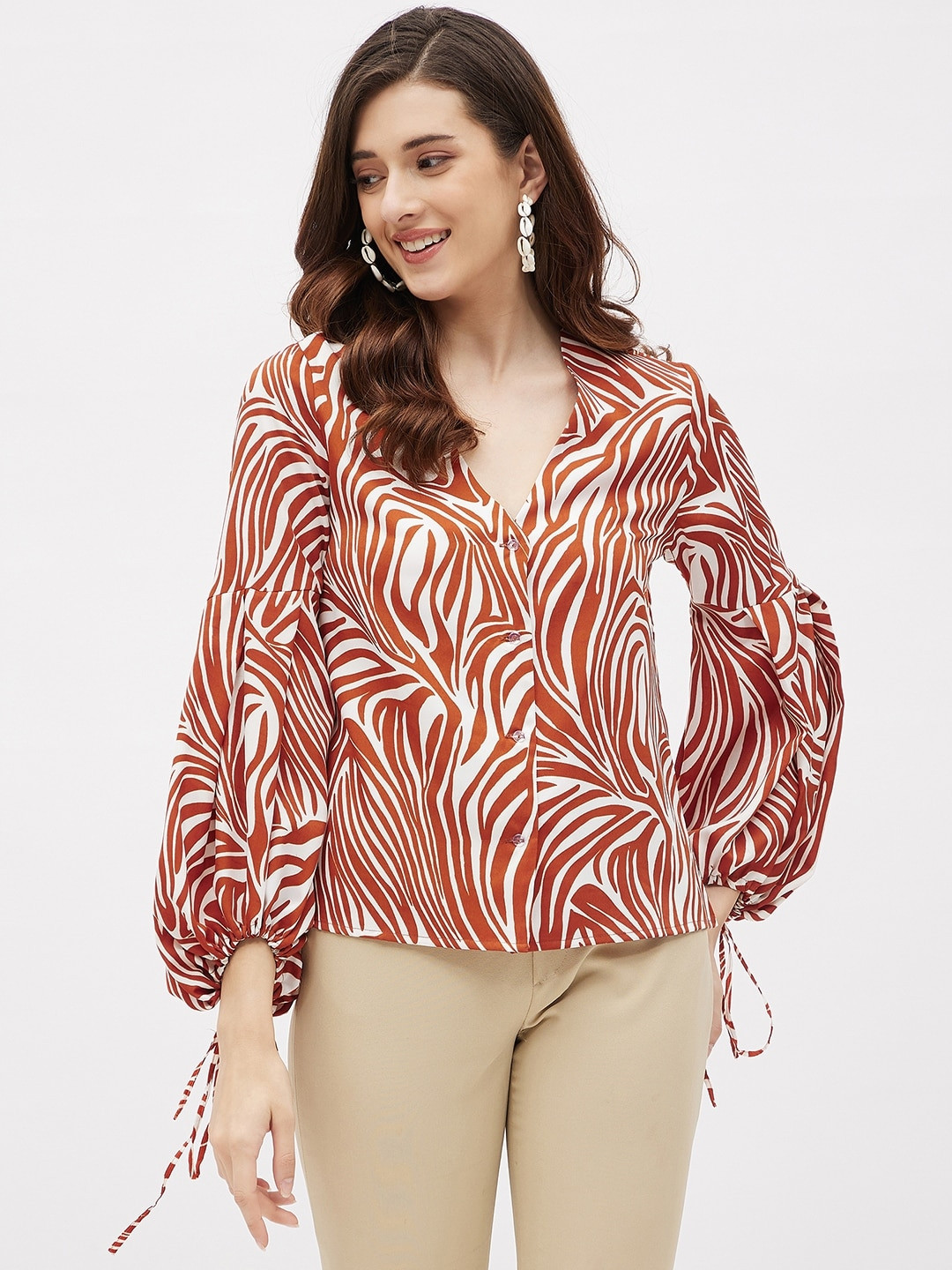 Buy Kibo Abstract Print Crepe Top - Tops for Women 21230048 | Myntra