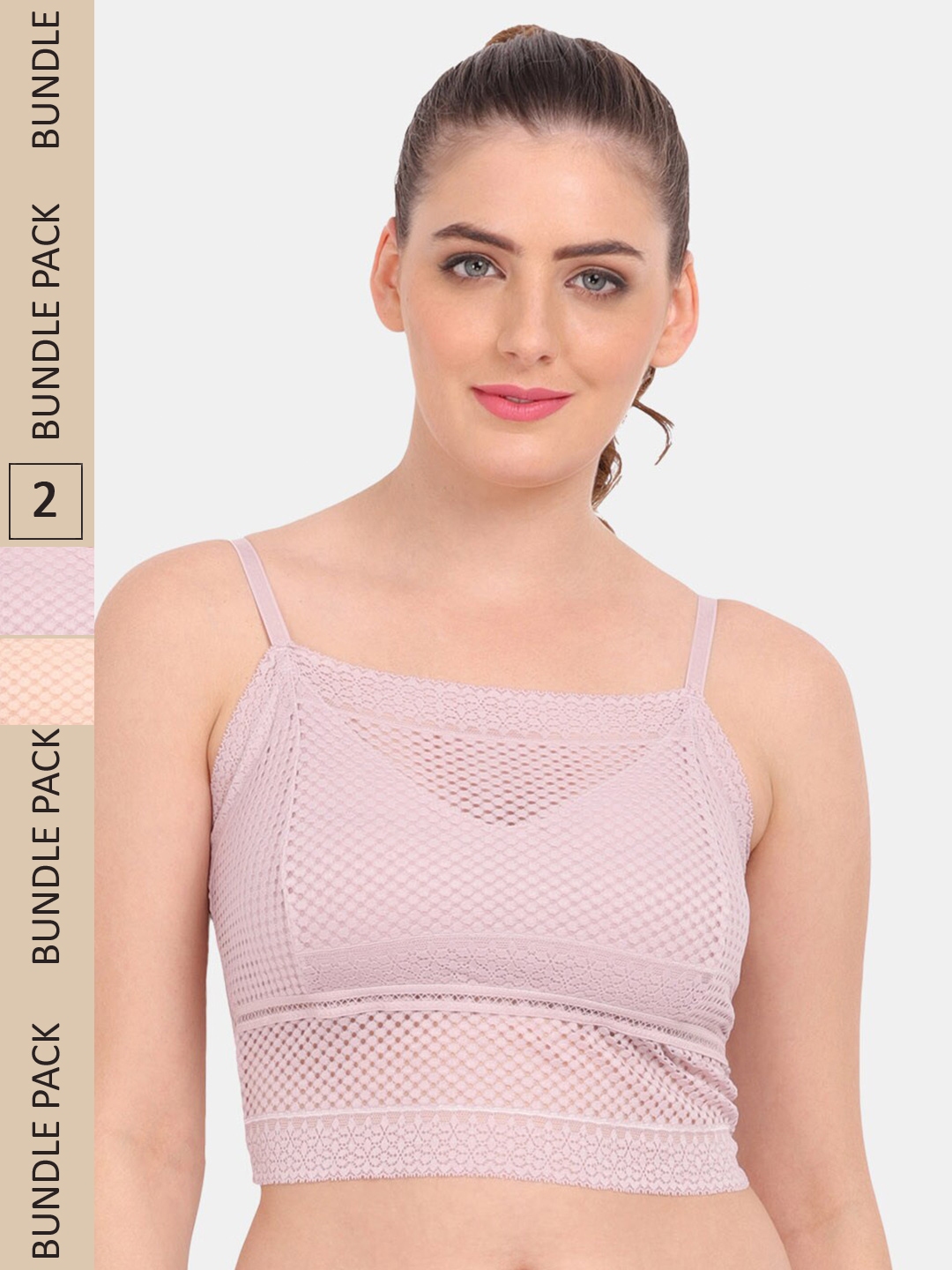 Buy Amour Secret Pack Of 2 Geometric Bralette Lightly Padded Bra Pd837 Bra For Women 21230276