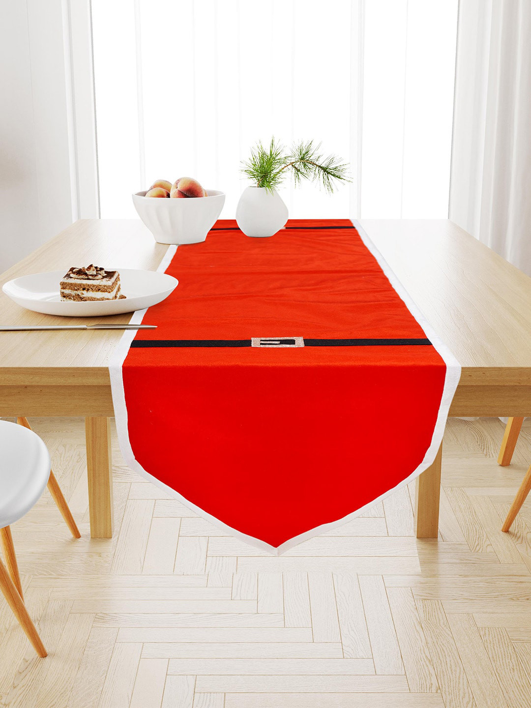 Buy Crazy Corner Red & Black Christmas Rectangular Table Runner ...