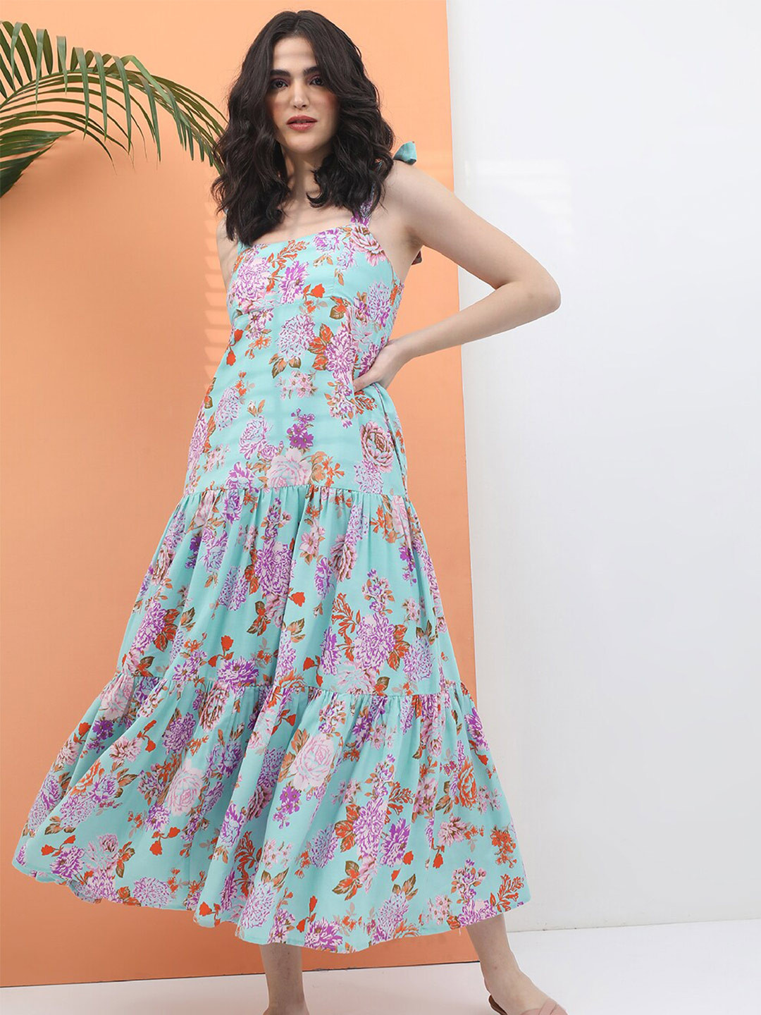 Buy Tokyo Talkies Floral Printed A Line Midi Dress - Dresses for Women ...