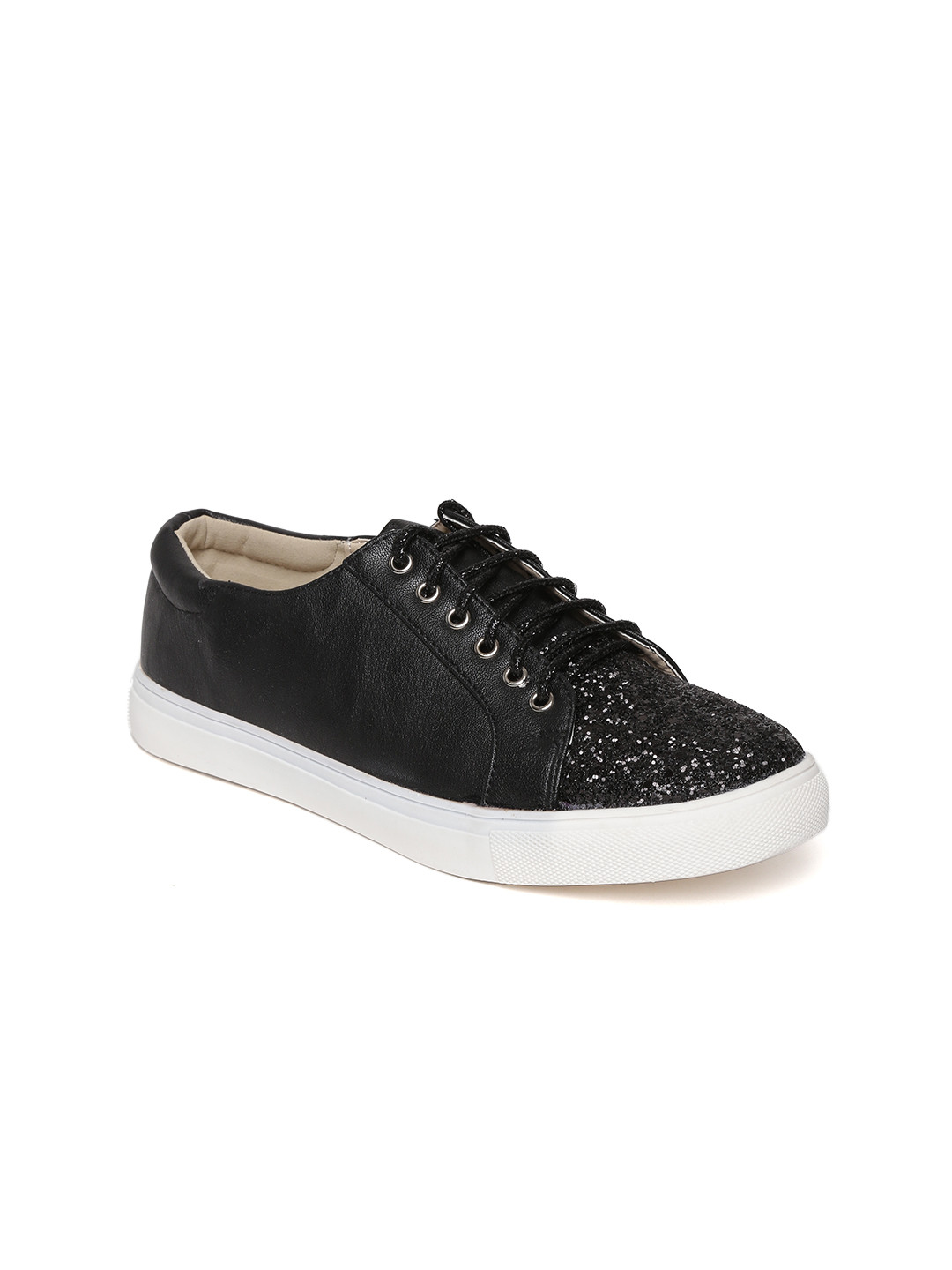 Buy Ginger By Lifestyle Women Black Embellished Sneakers - Casual Shoes ...